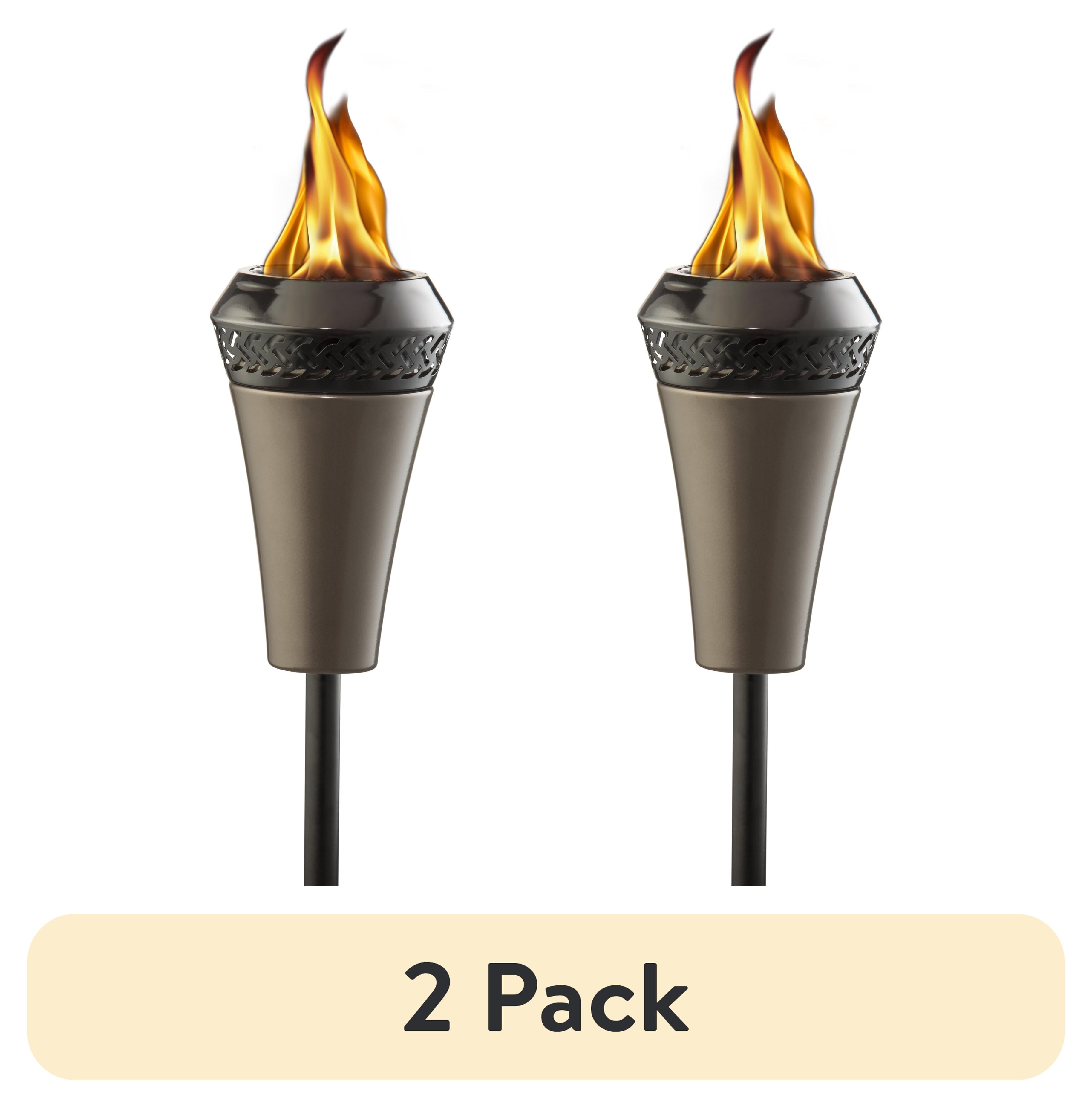 (2 pack) TIKI Brand Island King 66 inch Metal TIKI Stand up Torch with ...