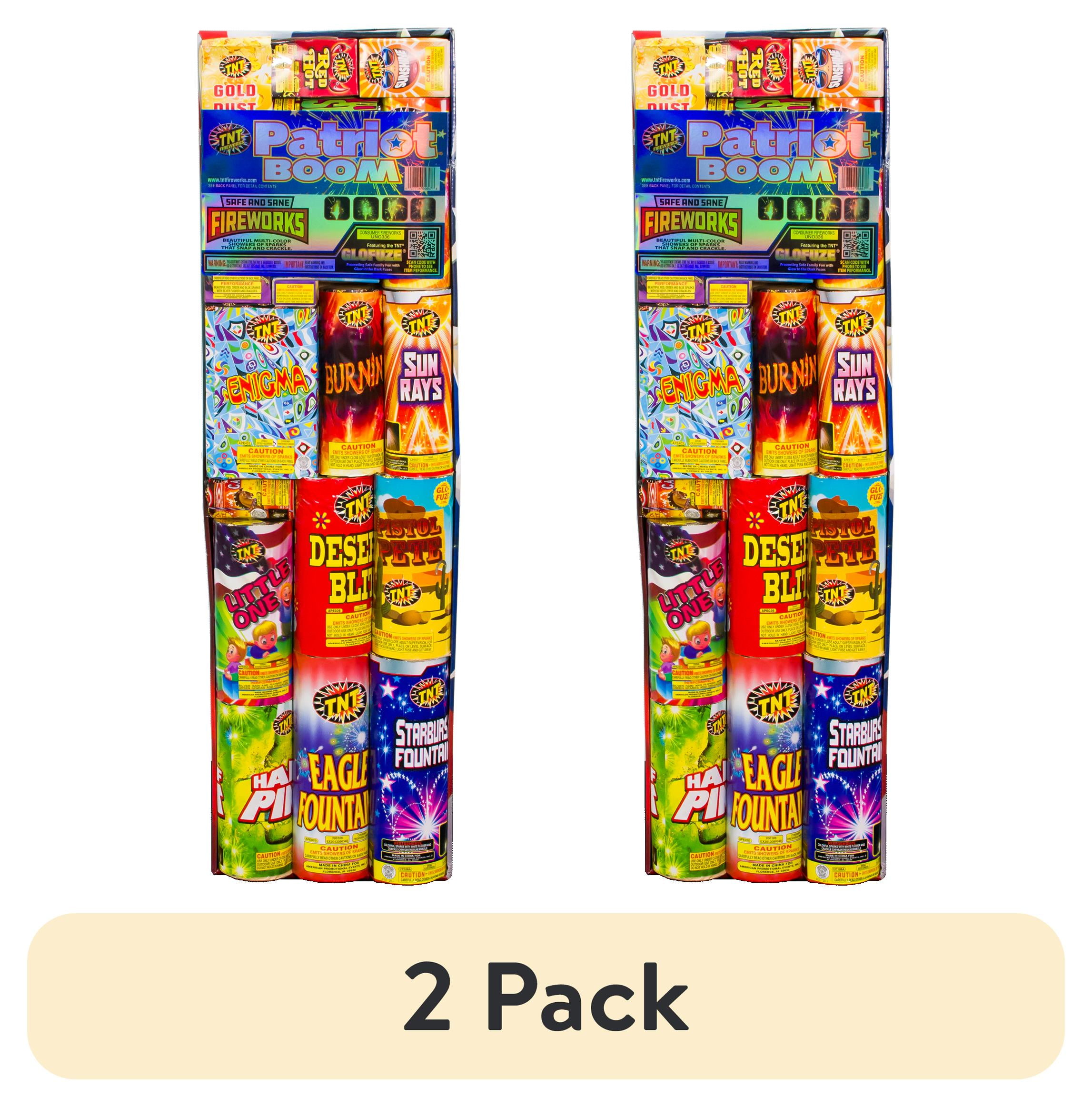 (2 pack) TNT Fireworks, Patriot Boom, Ground Based Fountain Firework ...