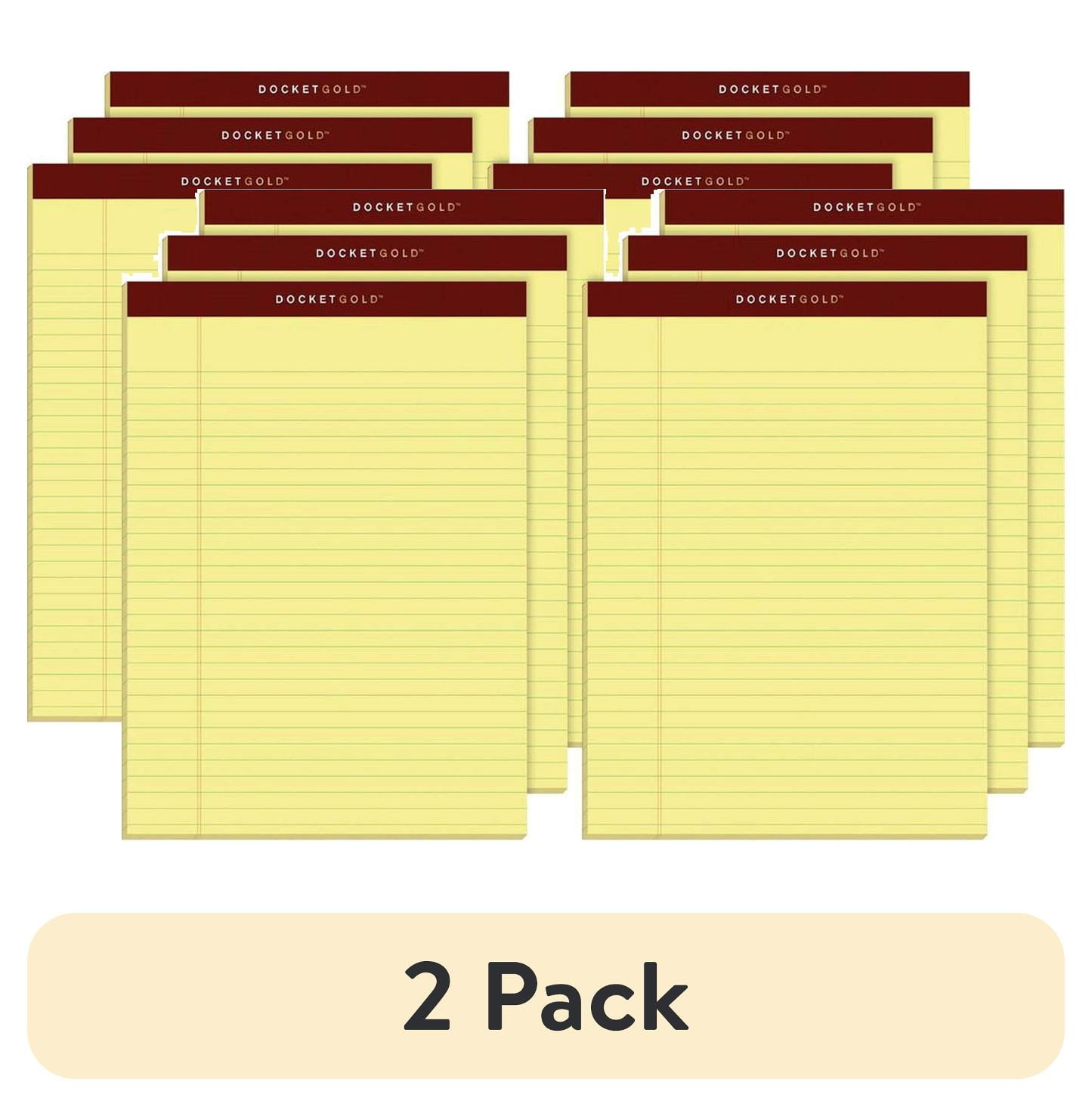 (2 pack) TOPS Docket Gold Legal Pads - Letter - 50 Sheets - Double ...