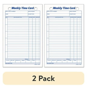 Rediform Daily Time Clock Cards, 100 Per Pad, White, Employee ...