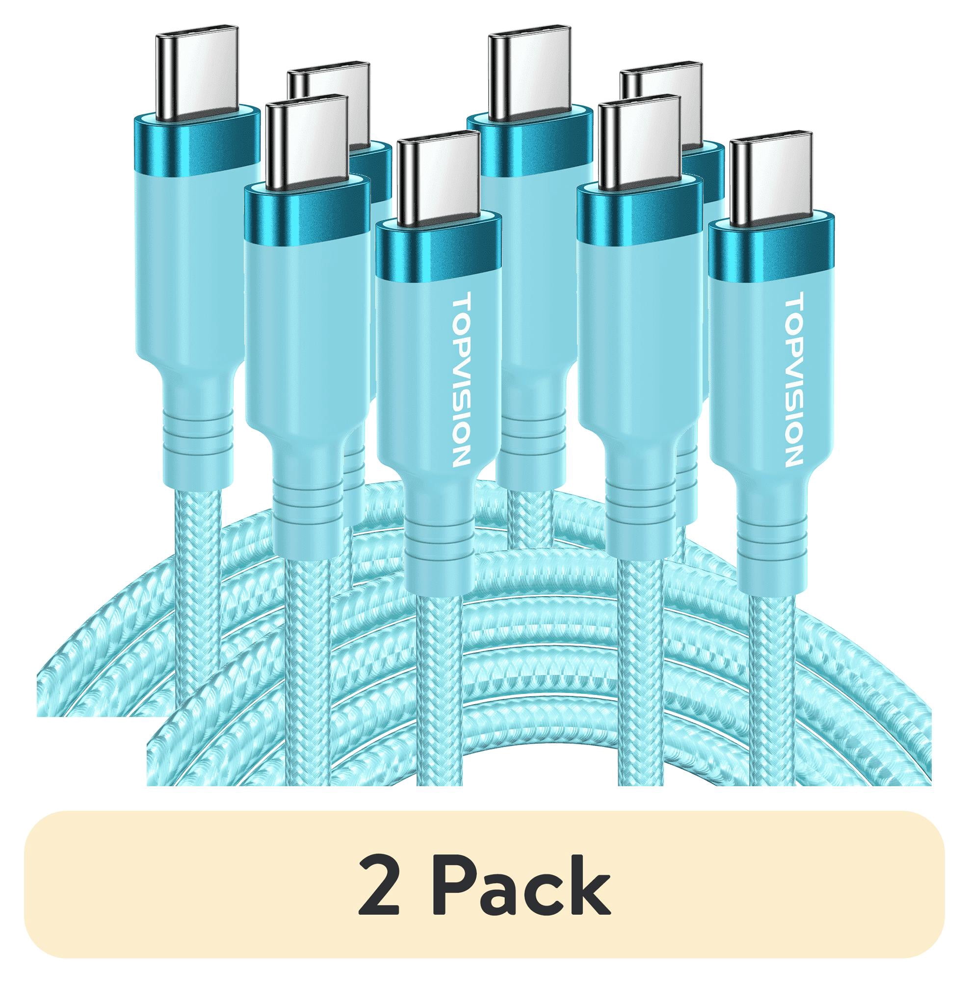 (2 pack) TOPVISION Fast Charge Cable, 2Pack [6FT Fast Charging Cables ...