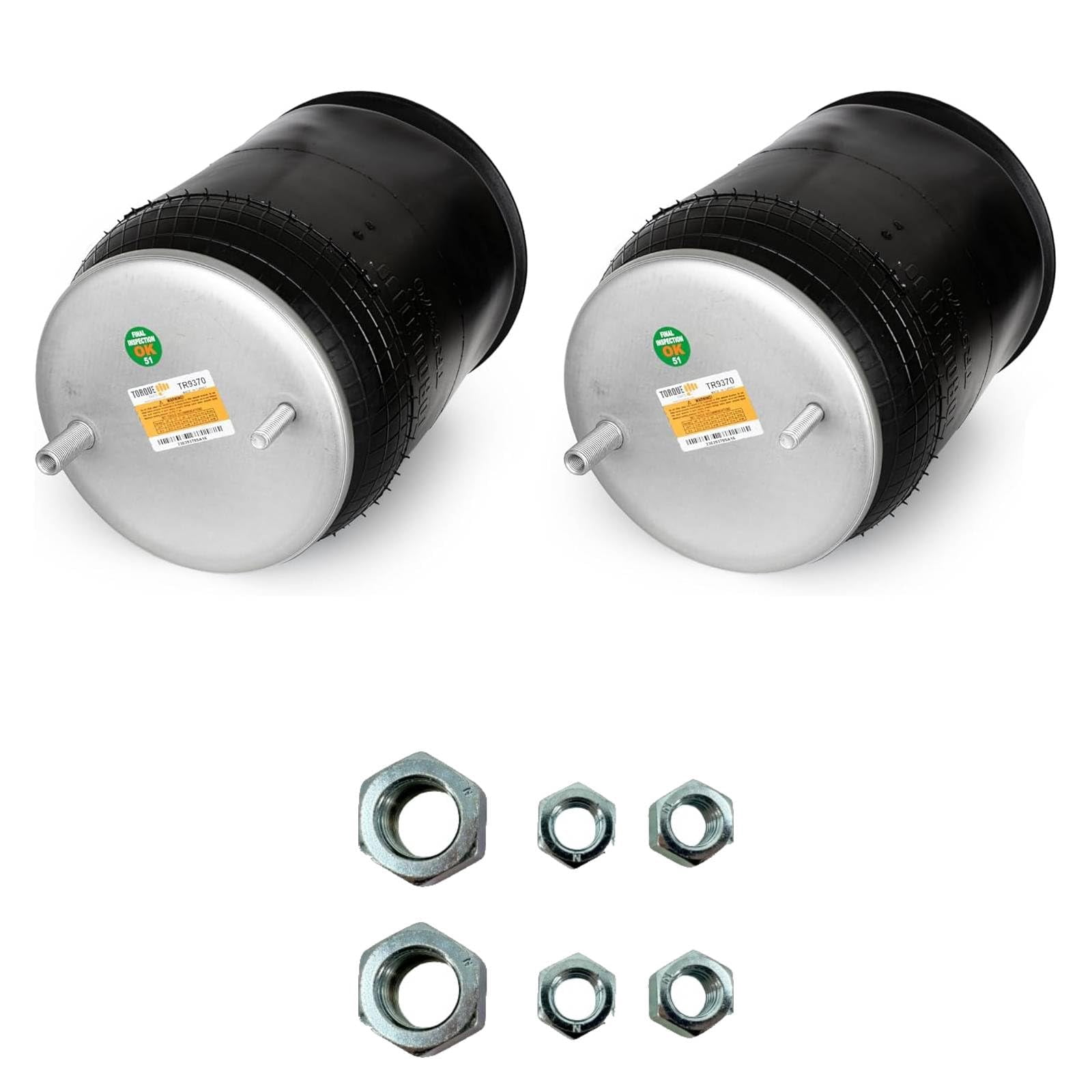 2 pack of TORQUE Trailer Air Spring Bag w/Hardware Kit (Replaces ...