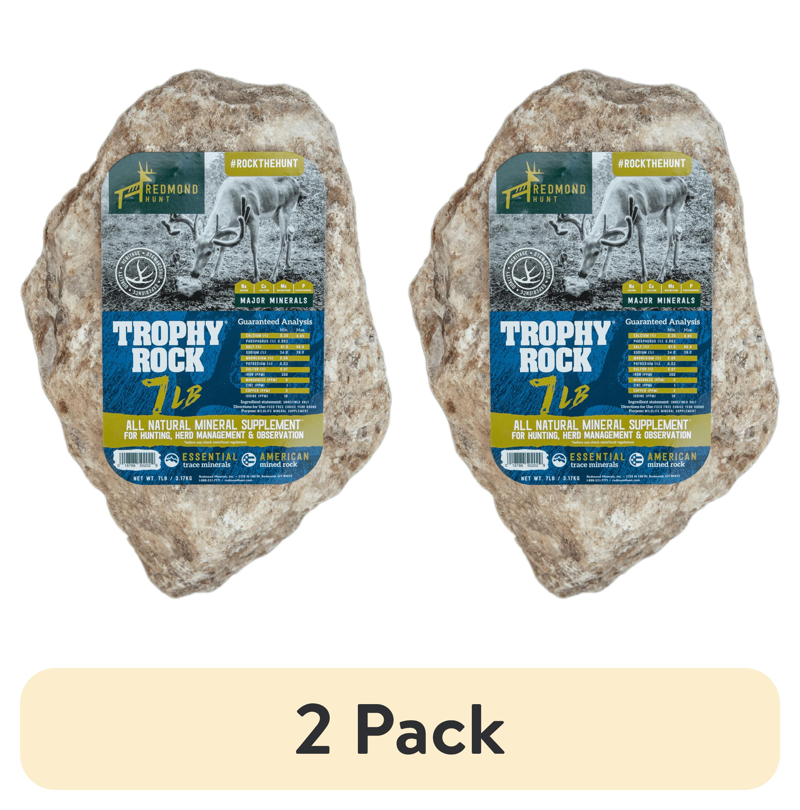 (2 pack) Trophy Rock Redmond All-Natural Mineral Rock/Salt Lick ...