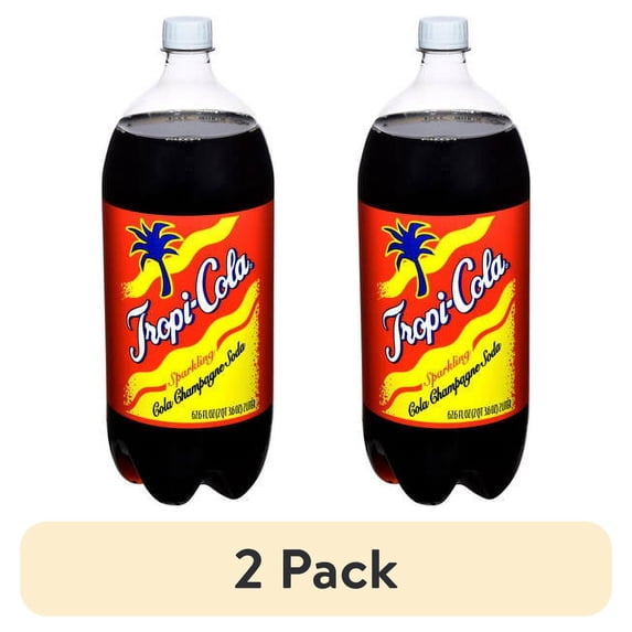 (2 pack) Tropi-Cola Sparkling Cola Champagne Soda, 2 Liter Bottle ...