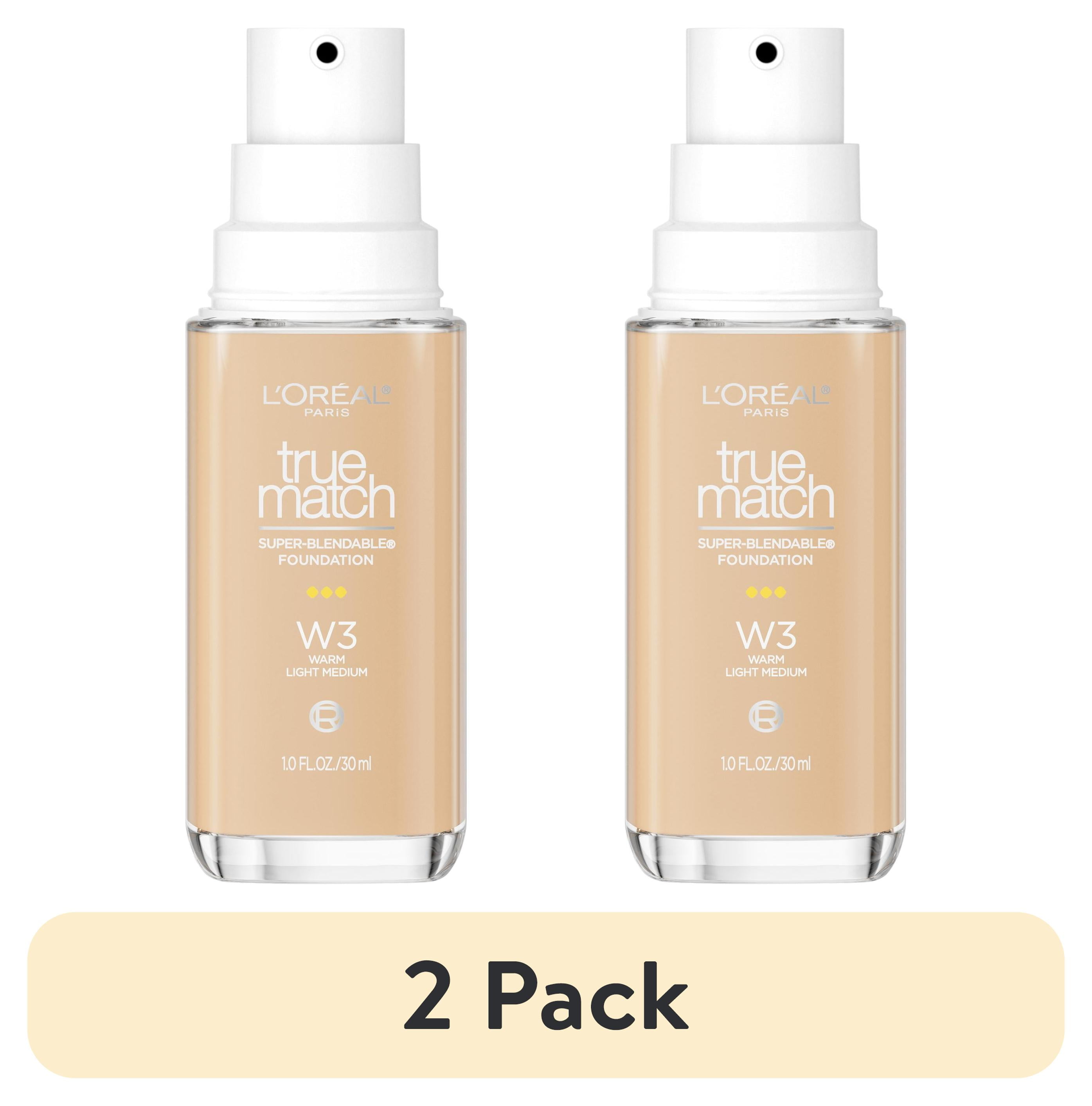 (2 pack) L'Oreal Paris True Match Cream Foundation Makeup, W3 Warm ...