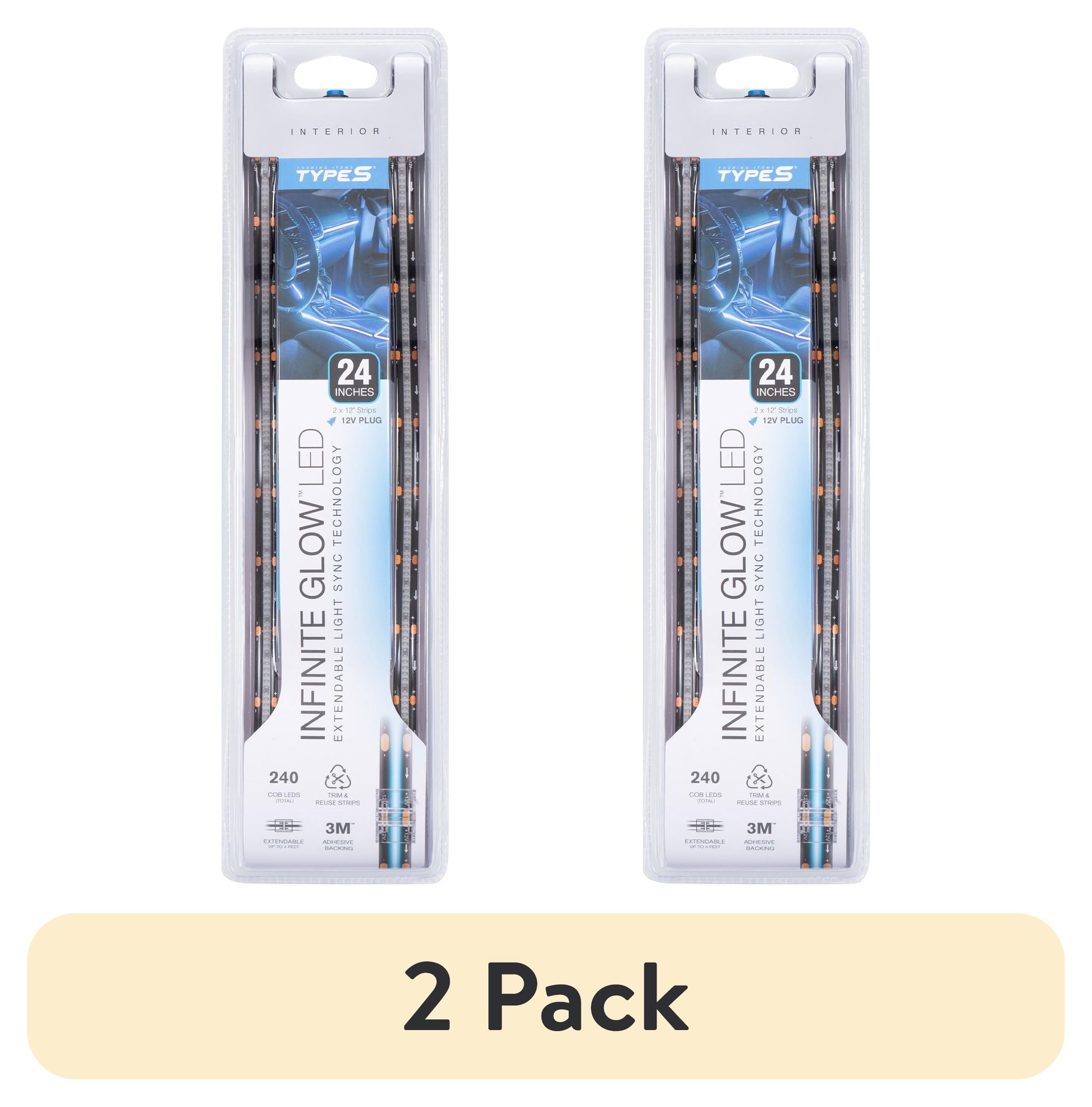 (2 pack) TYPE S - Infinite Glow Blue LED Ambient Lighting - Car LED ...