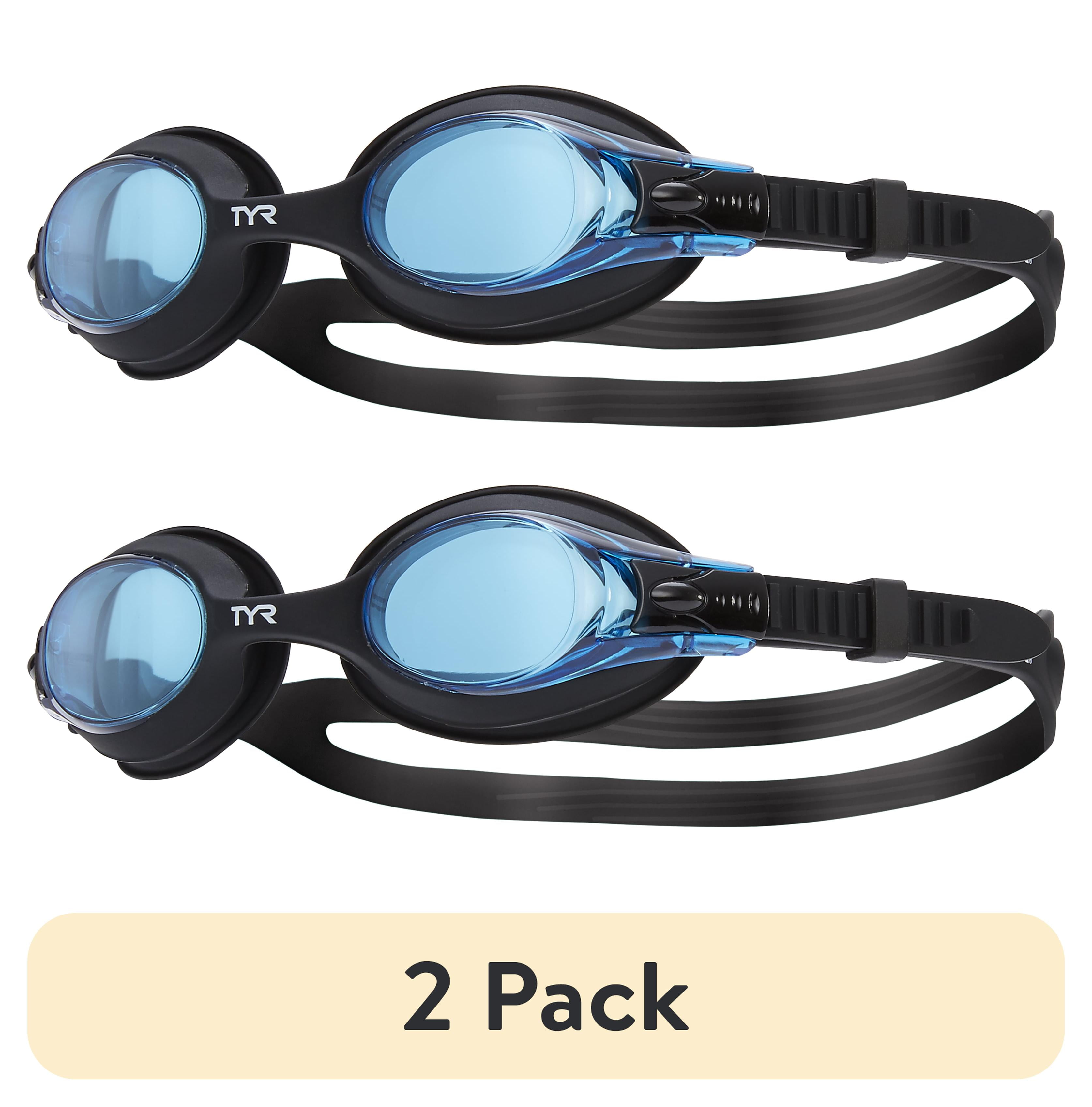 (2 pack) TYR Youth Fit Swimple Non-Mirrored Swim Goggle - Black/Blue ...