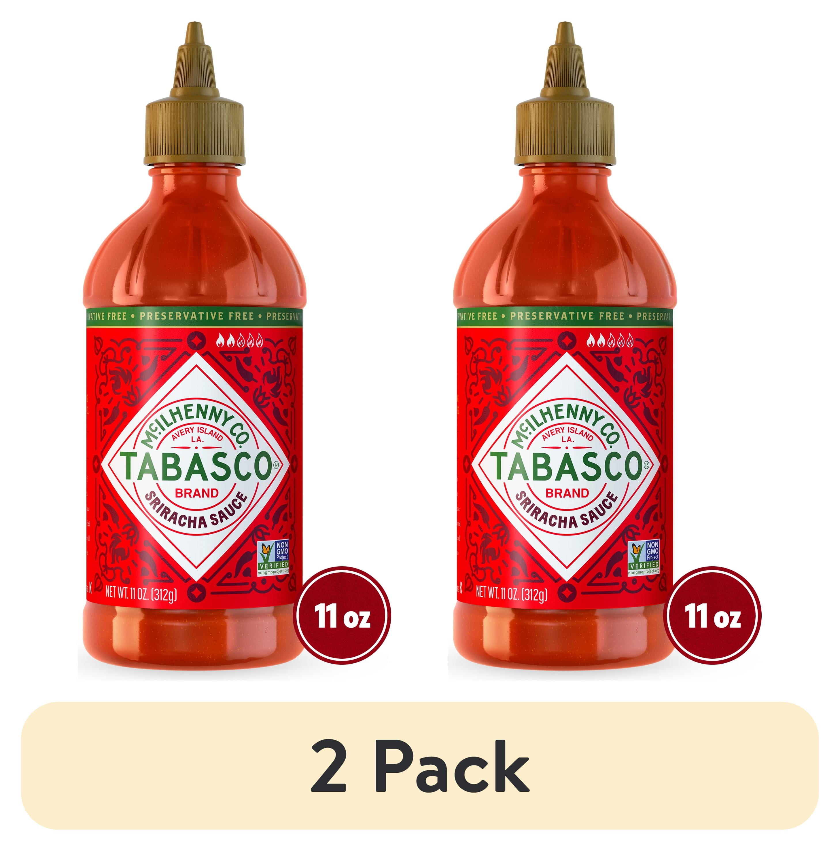 (2 pack) Tabasco Sriracha Sauce, 11 oz Regular Squeezable Plastic ...