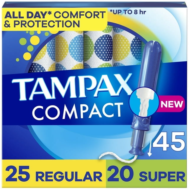( 2 pack ) Tampax Compact Pearl Tampons Multipack, with LeakGuard Braid ...