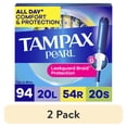 (2 pack) Tampax Pearl Tampons Trio Multipack with LeakGuard Braid ...
