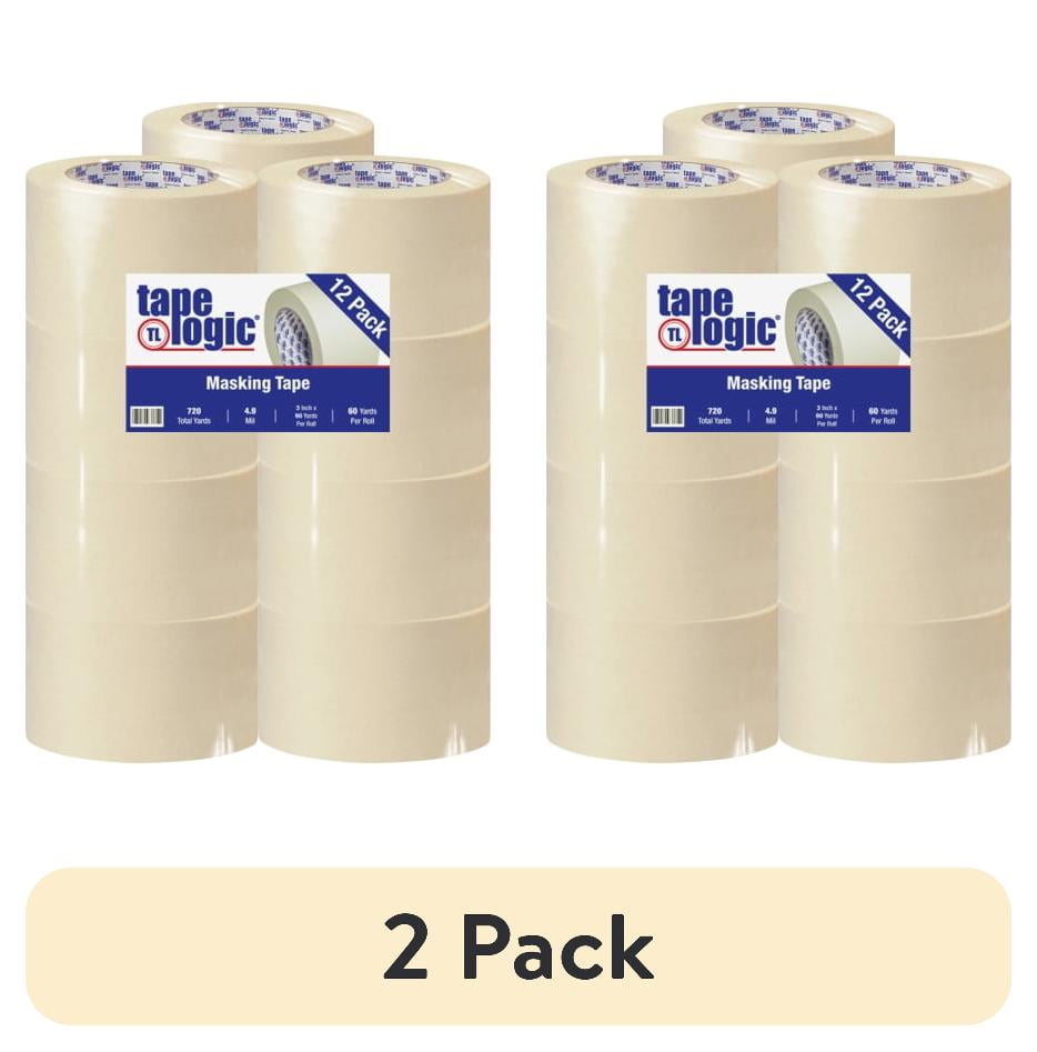 (2 pack) Tape Logic® 2200 Masking Tape, 3" Core, 3" x 180', Natural ...
