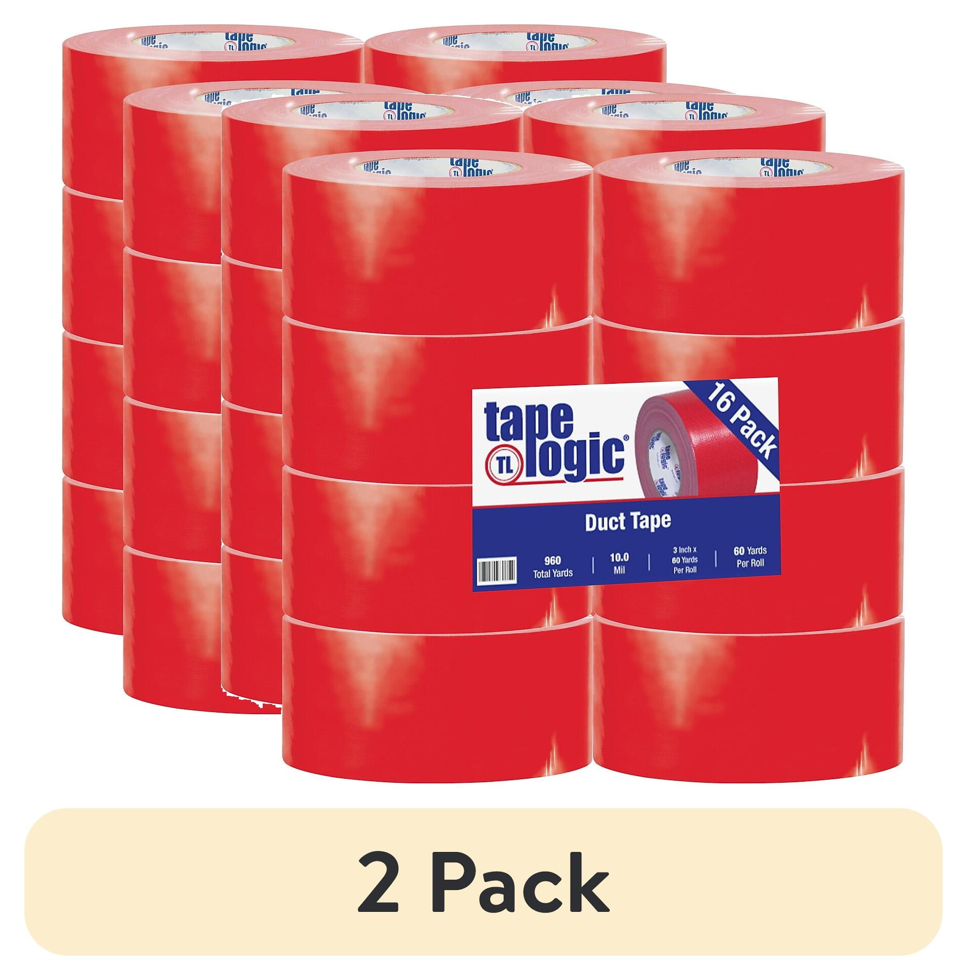 (2 pack) Tape Logic® Color Duct Tape, 3" Core, 3" x 180', Red, Case Of ...