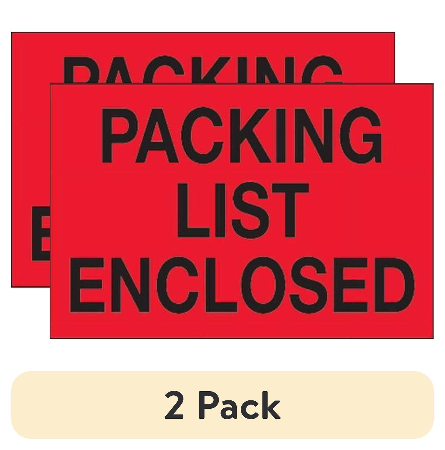 (2 pack) Tape Logic DL1202 2 x 3 in. - Packing List Enclosed ...