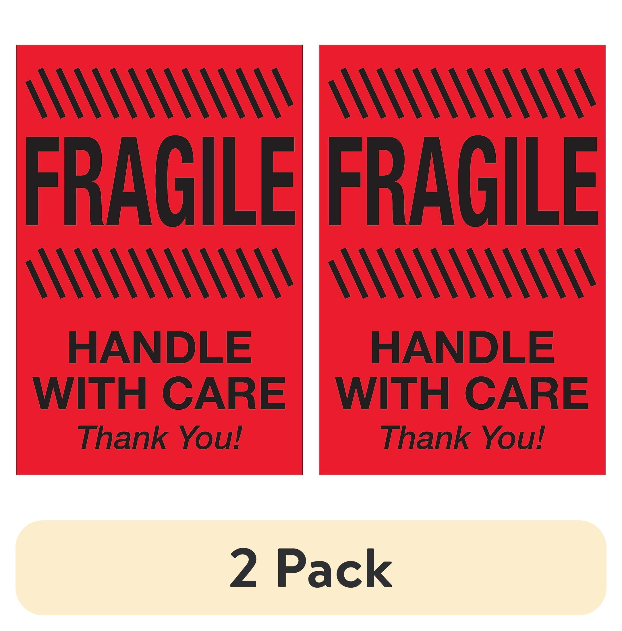 (2 pack) Tape Logic Label,Fragile HWC,2x3" DL1326 - Walmart.com