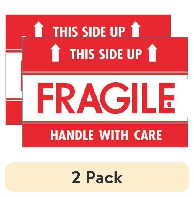(2 pack) Tape Logic Label,Fragile This Side UpHWC,2x3" DL2156 - Walmart.com