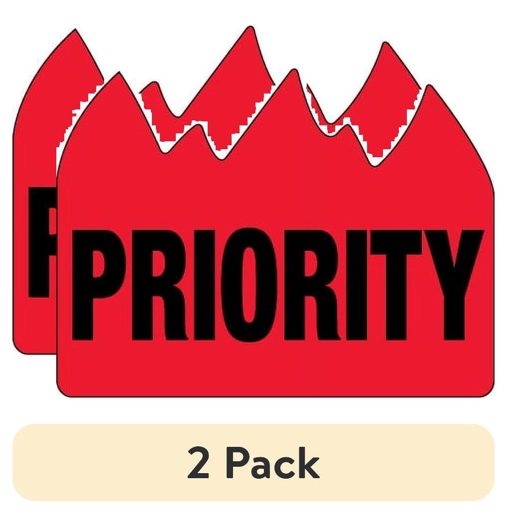 (2 pack) Tape Logic Flame Label,Priority,1-1/2x2" DL1391 - Walmart.com
