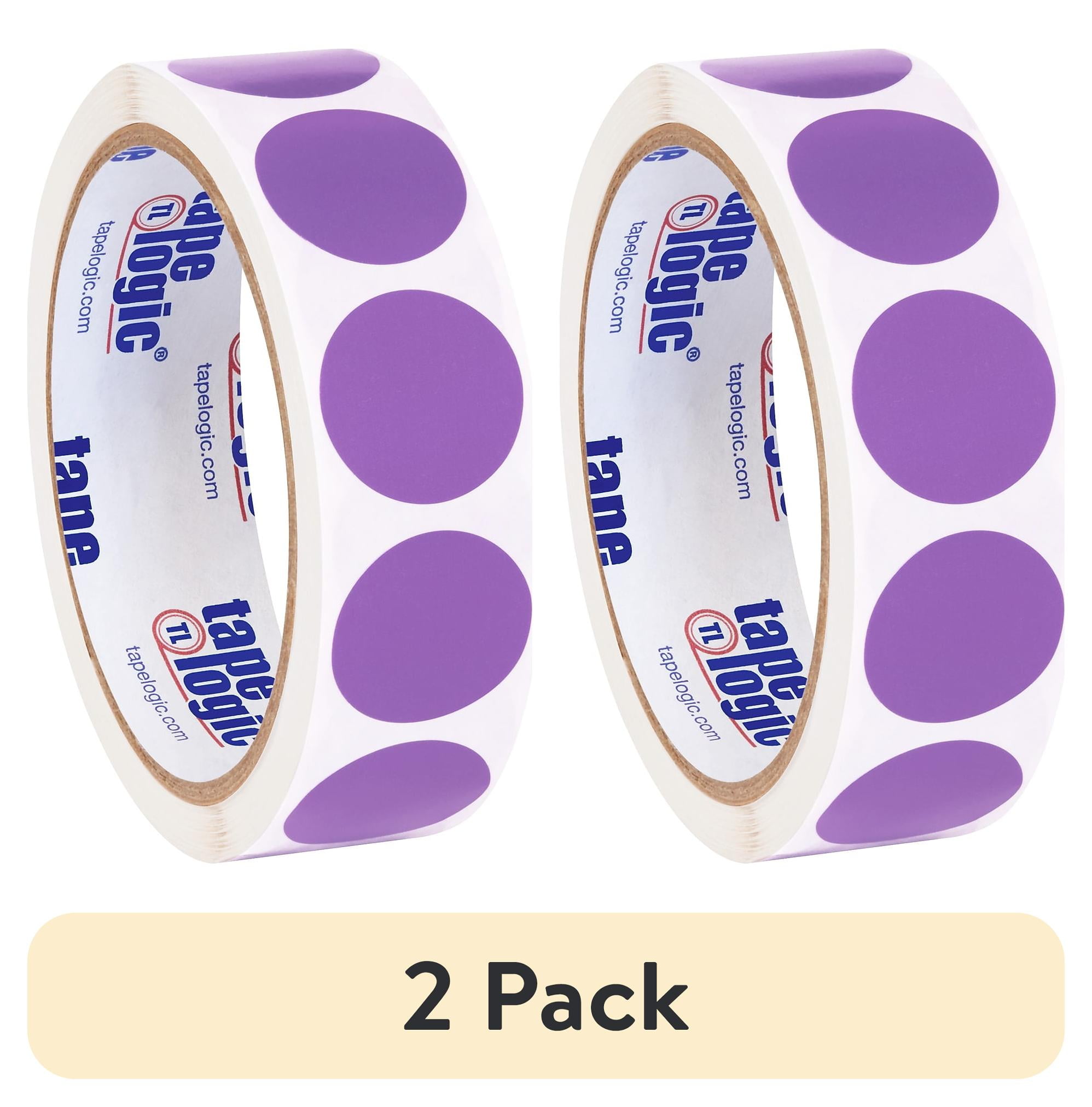 (2 pack) Tape Logic Inventory Circle Labels 1" Purple 500/Roll DL611M ...