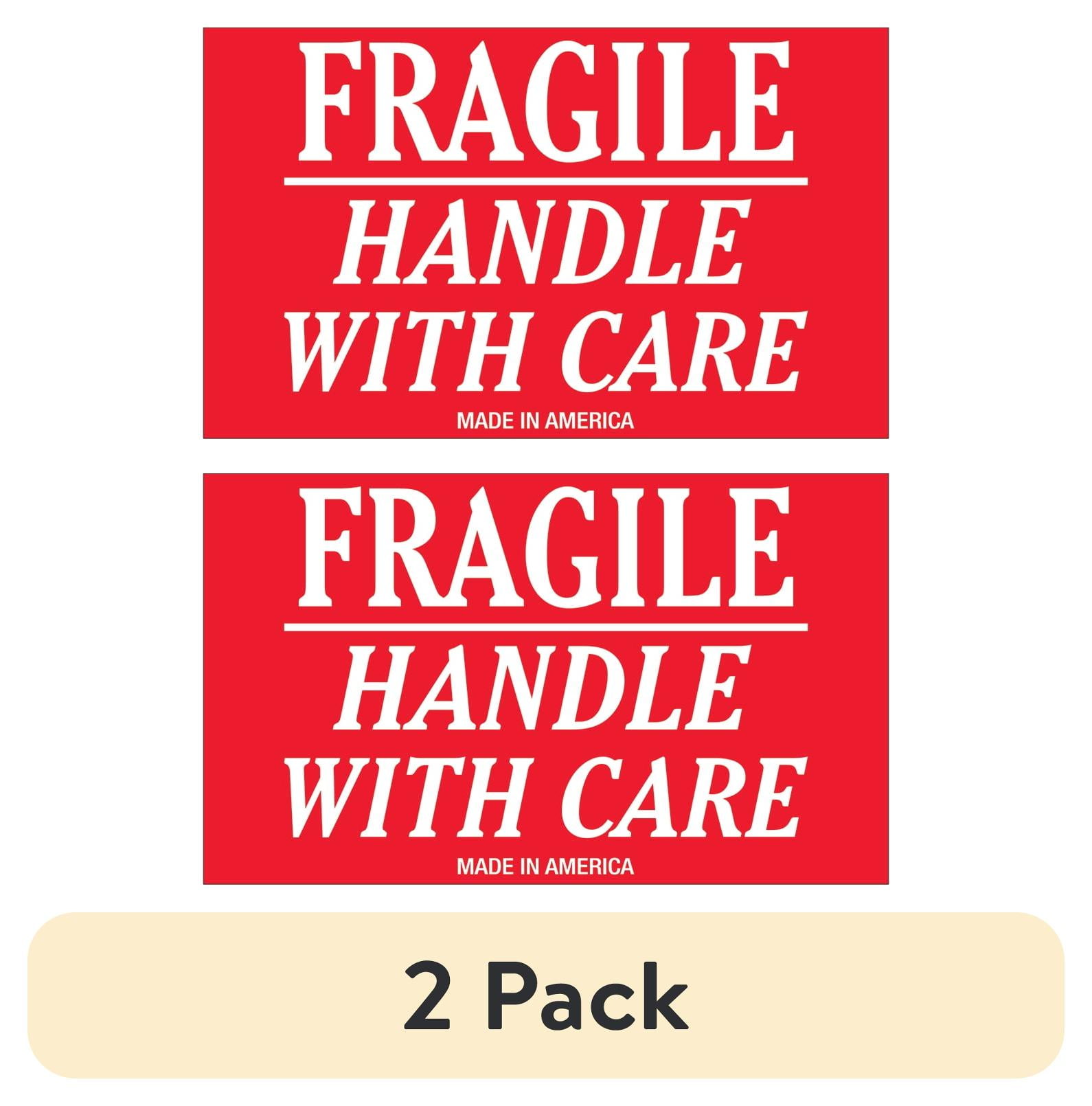 (2 pack) Fragile Delicate Instruments Shipping Label 1-1/2" x 4" 500 ...