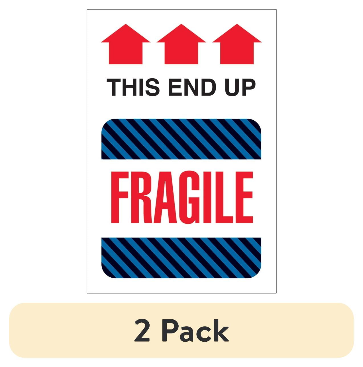 (2 pack) Tape Logic Label,This End UpFragile,4x6" DL1550 - Walmart.com