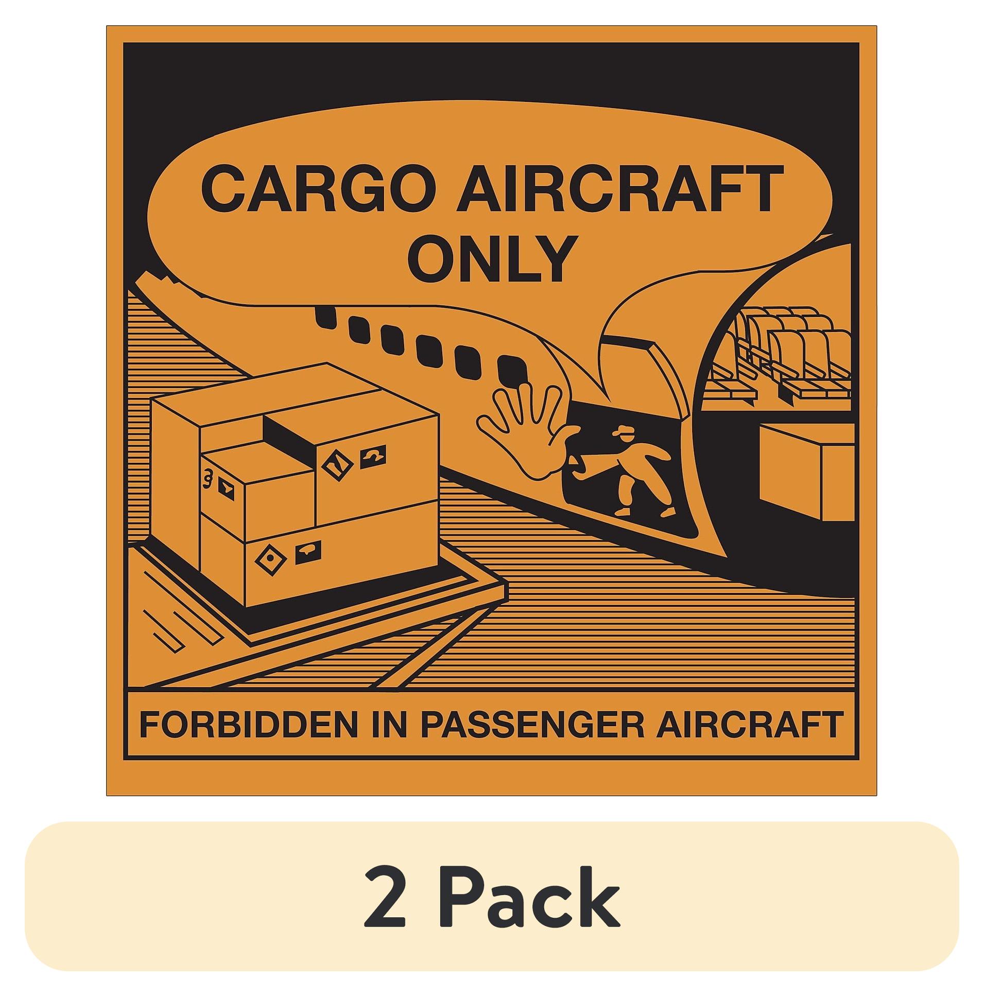 (2 pack) Tape Logic Label,Cargo Aircraft Only,4 1/4x4 1/4" DL1395 ...