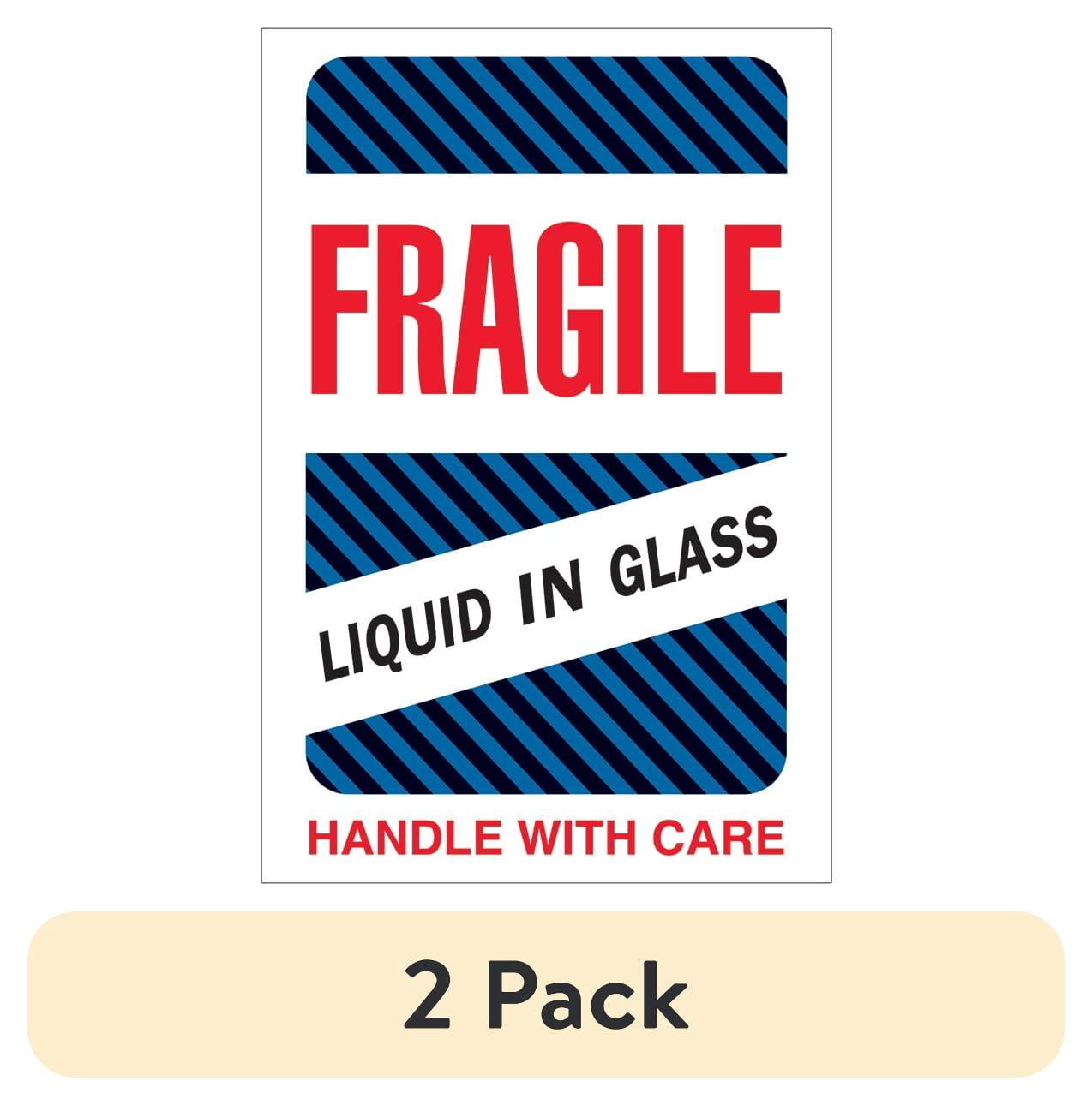 (2 pack) Tape Logic Label,Fragile Liquid Glass,4x6" DL1590 - Walmart.com