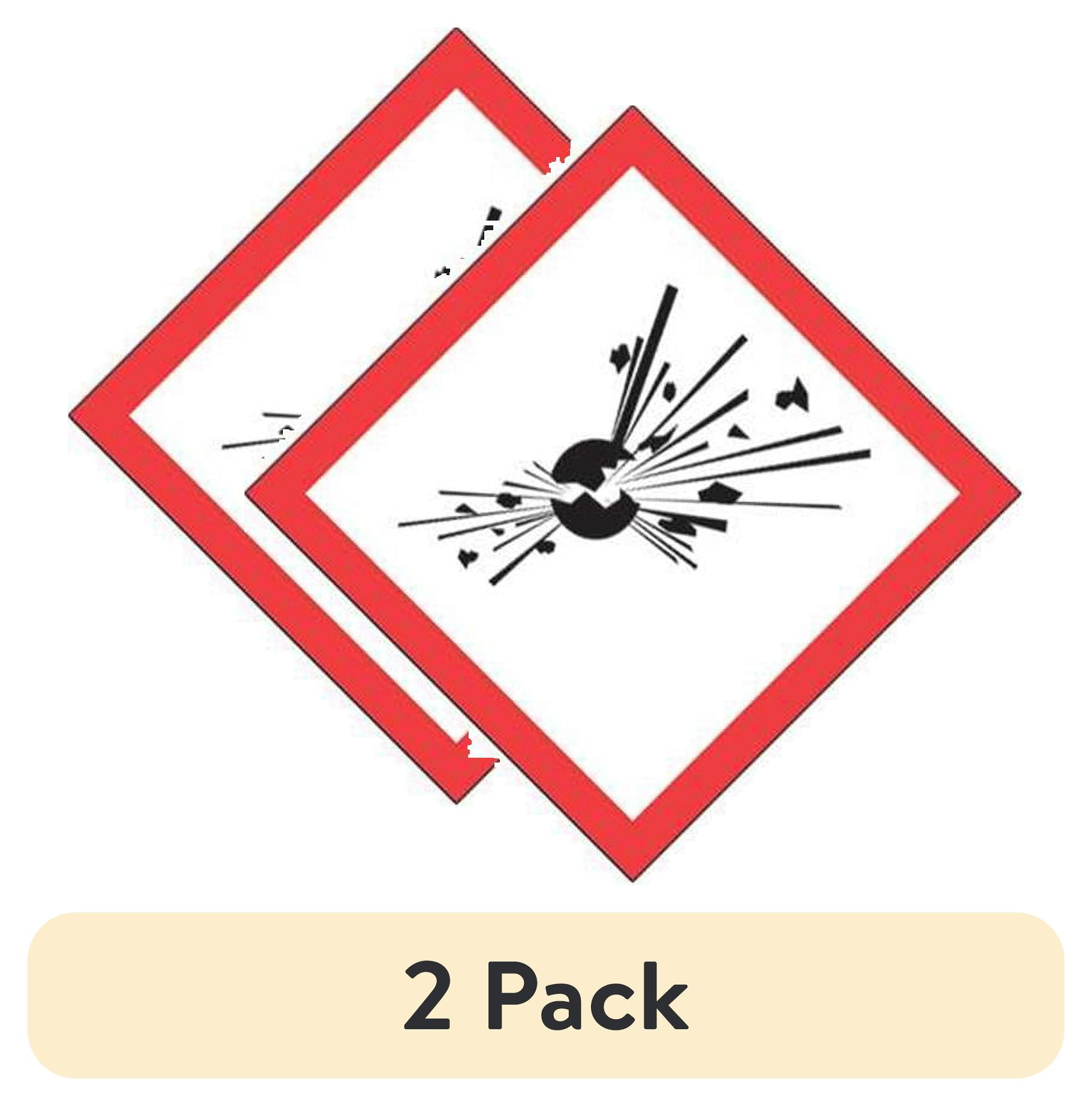 (2 pack) Tape Logic Pictogram Label,Exploding Bomb,1"x1" DL4145 ...