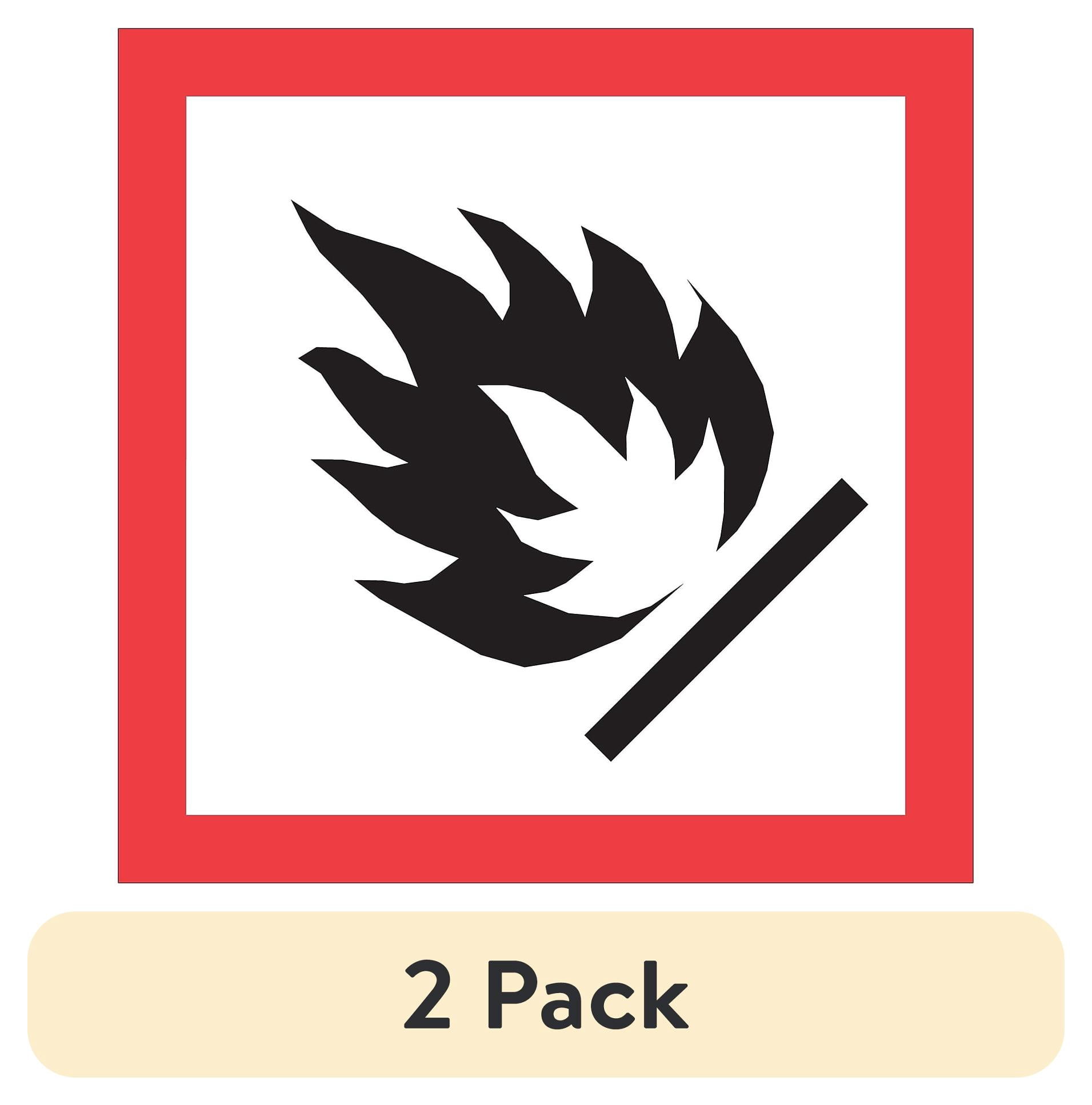 (2 pack) Tape Logic Label,Pictogram,Flame,2x2" DL4241 - Walmart.com