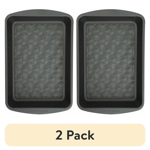 (2 pack) Taste of Home 13 x 9 inch Non-Stick Metal Baking Pan - Ash ...