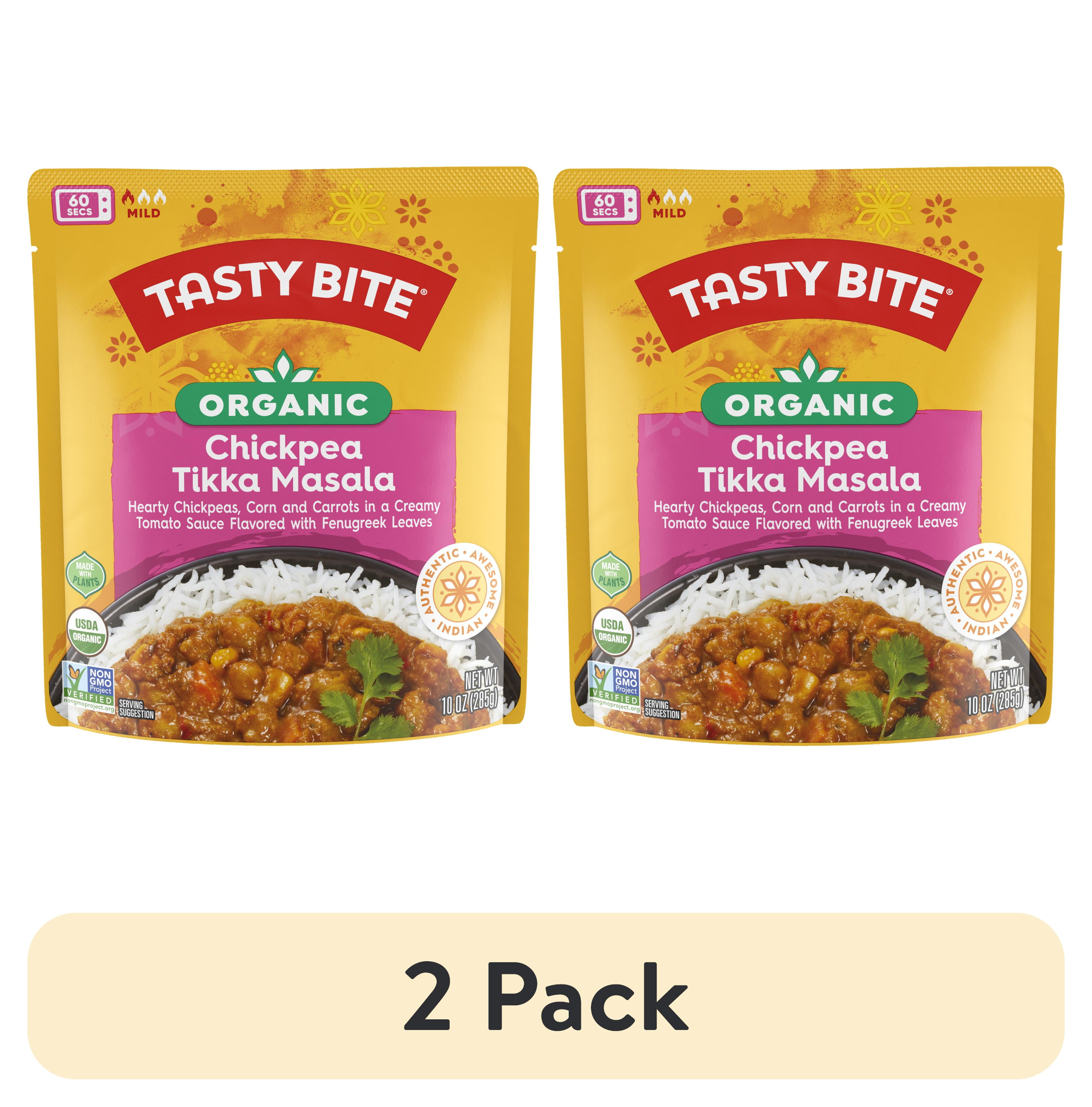 (2 pack) Tasty Bite Organic Chickpea Tikka Masala 10oz - Rich chickpea tikka masala - Walmart.com