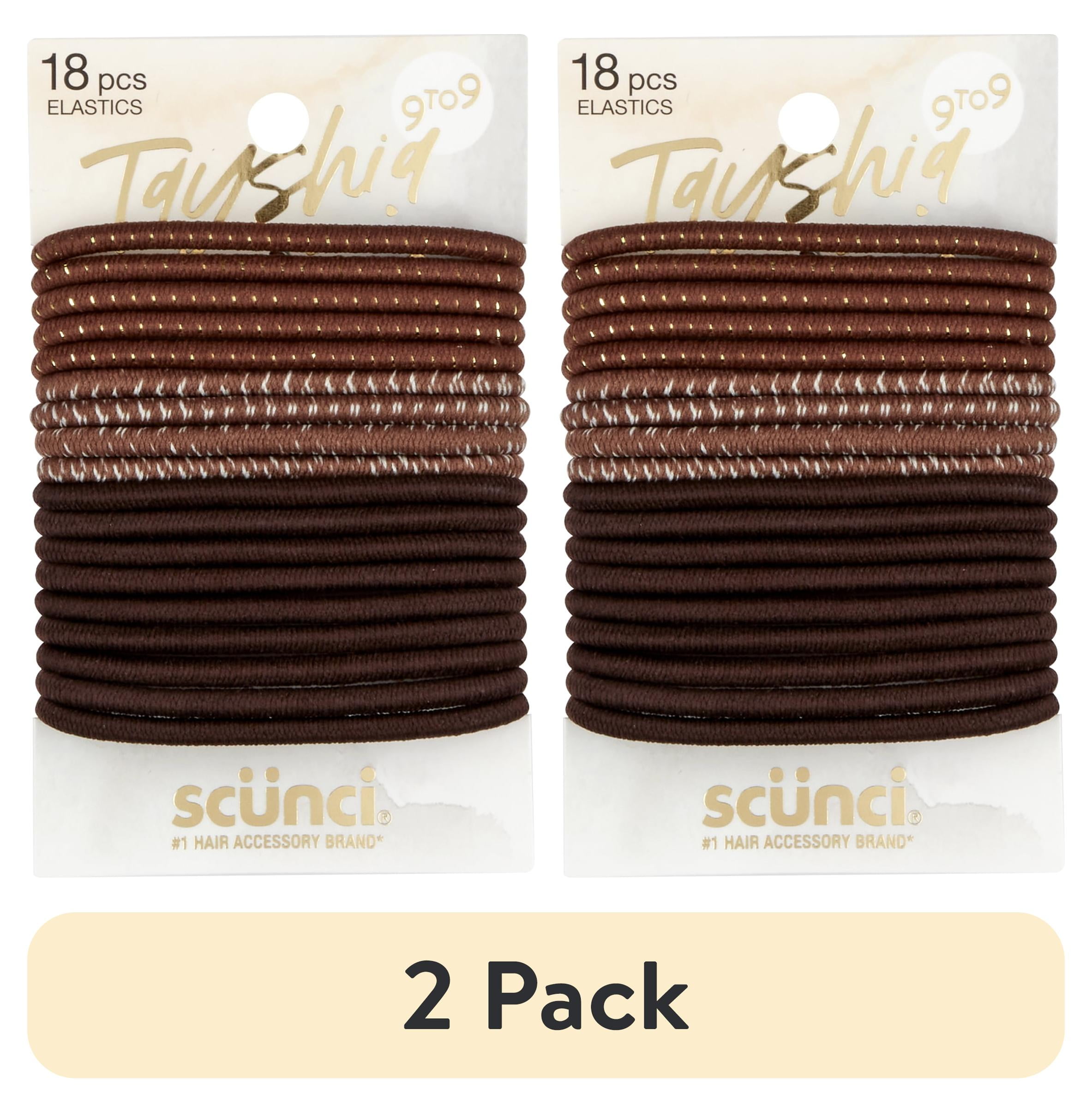 (2 pack) Tayshia by Scunci No Damage Elastic Ponytail Holder Hair Ties ...