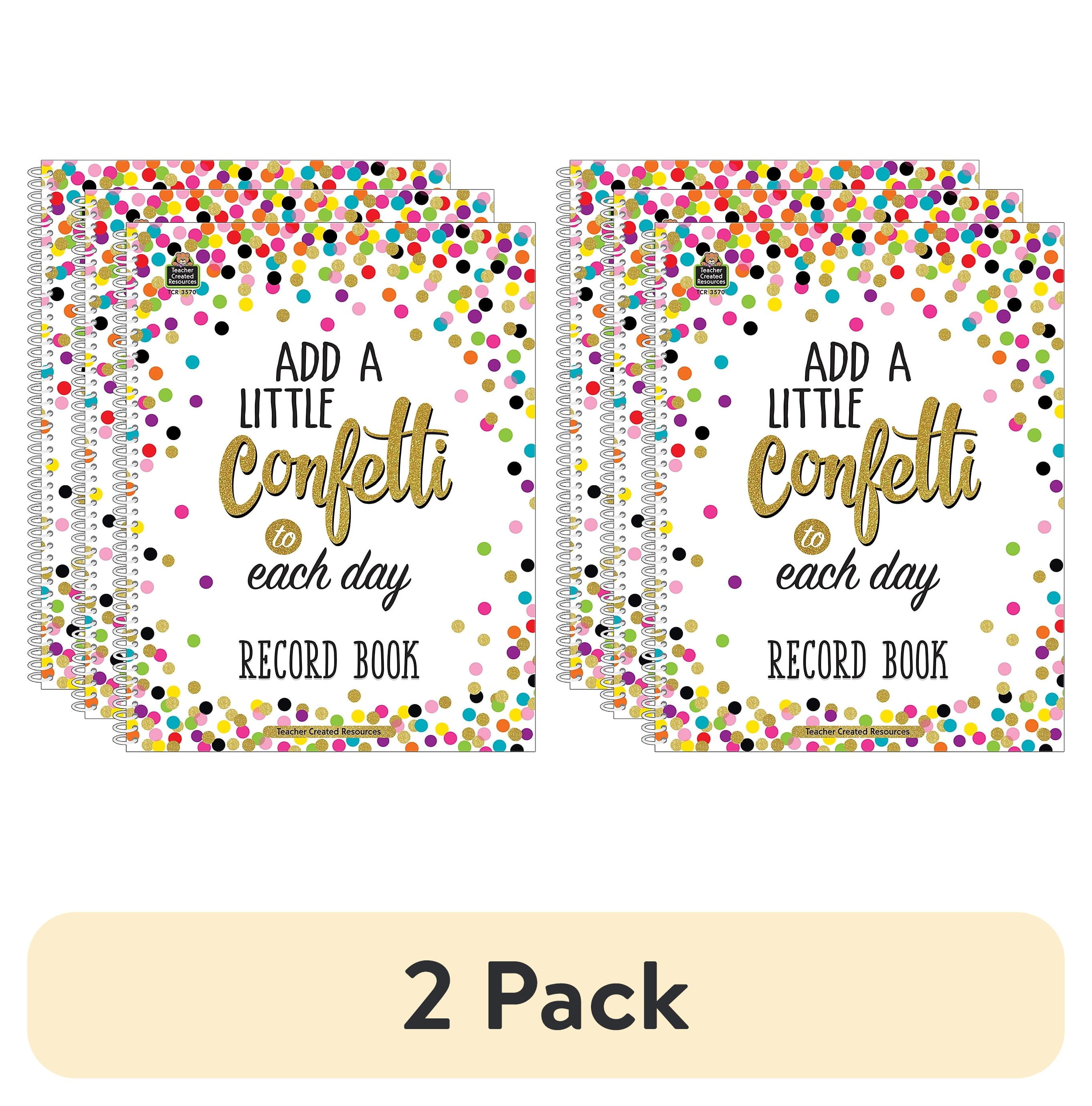 (2 pack) Teacher Created Resources Confetti Record Book, Pack of 3 ...