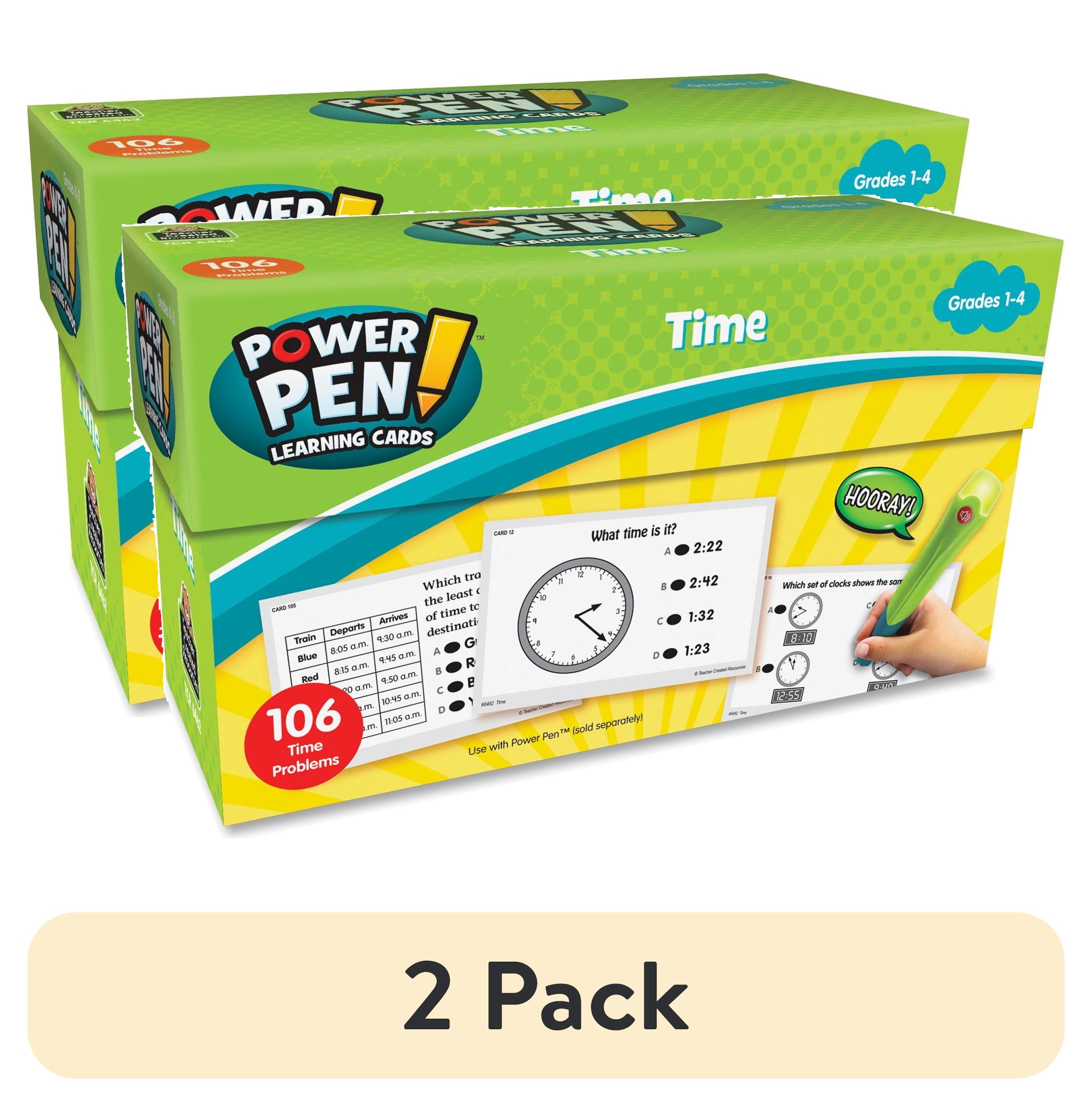 (2 pack) Teacher Created Resources Power Pen Learning Time Cards - Walmart.com