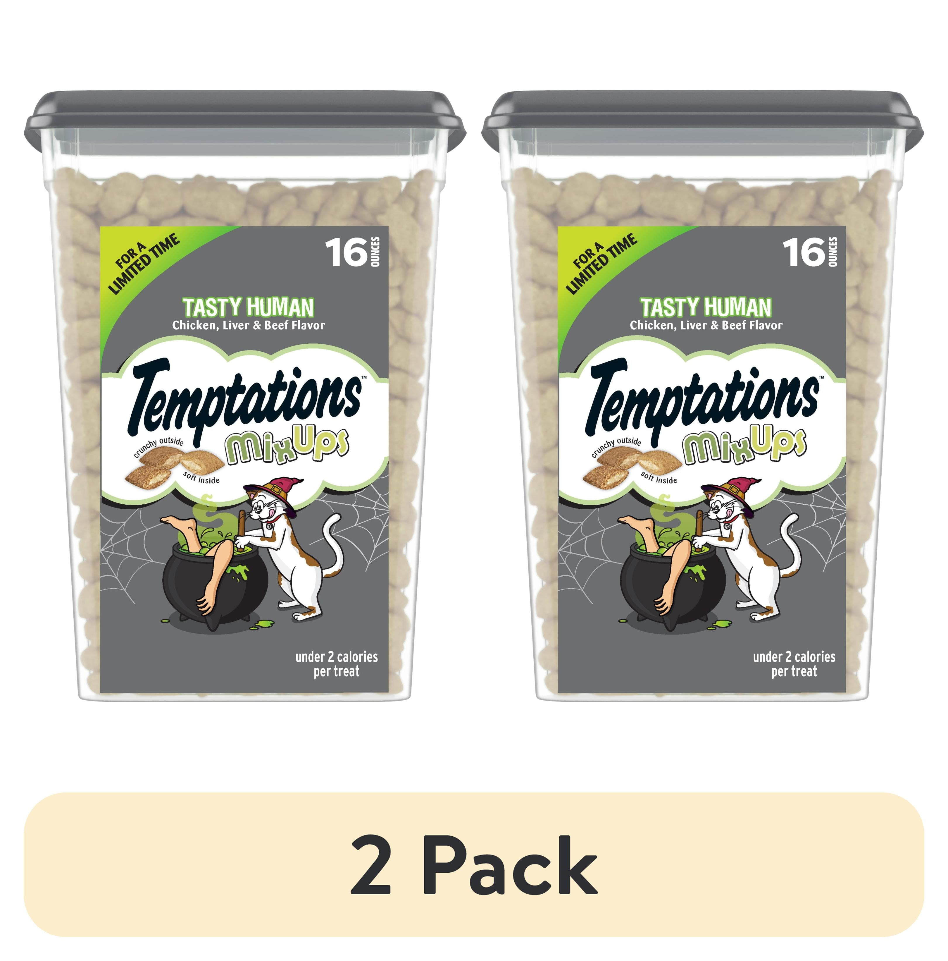 (2 pack) Temptations Mixups Crunchy & Soft Cat Treats Tasty Human 16 oz ...