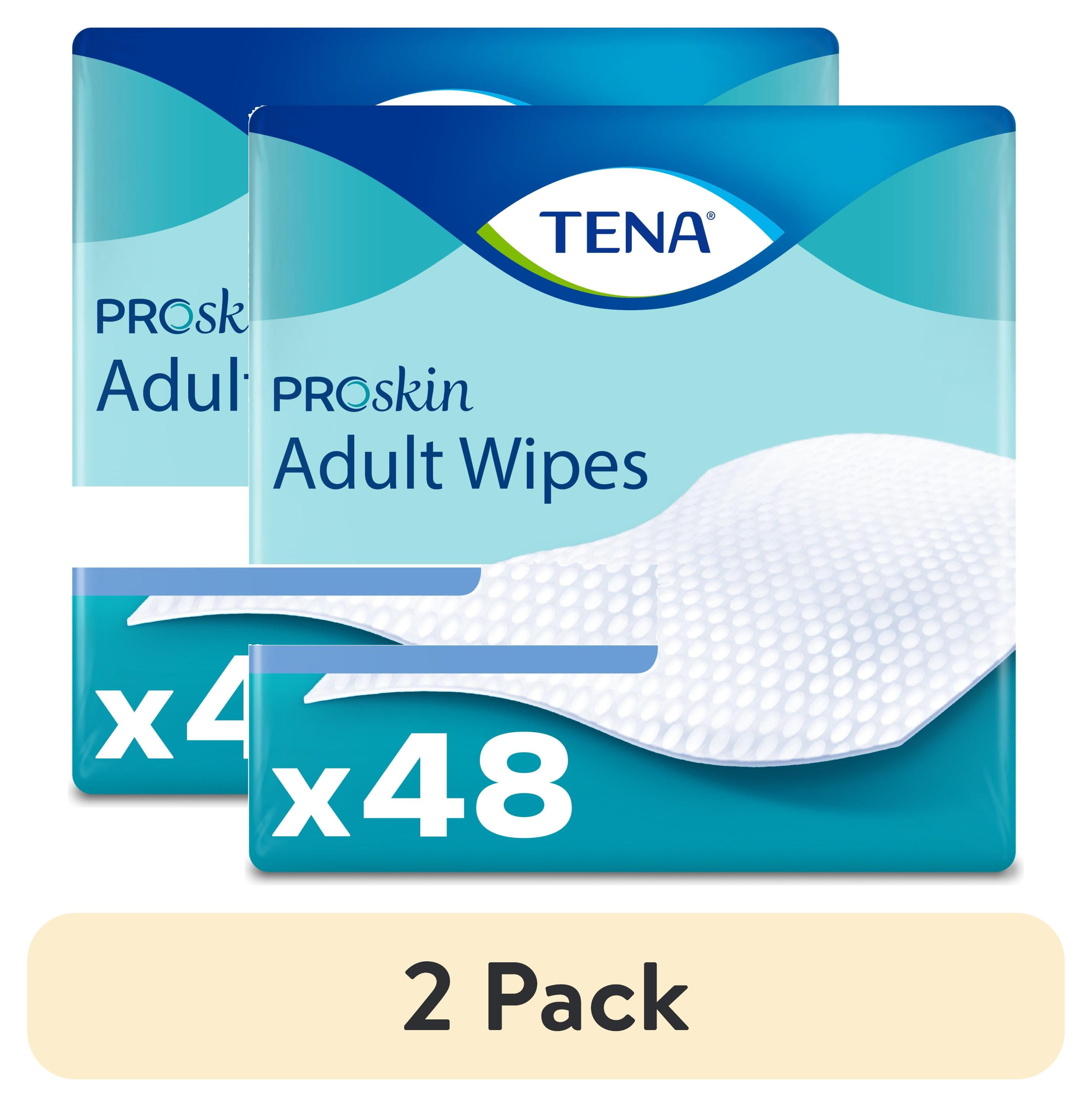 (2 pack) Tena ProSkin Ultra Adult Wipes for Incontinence, 48 Count ...