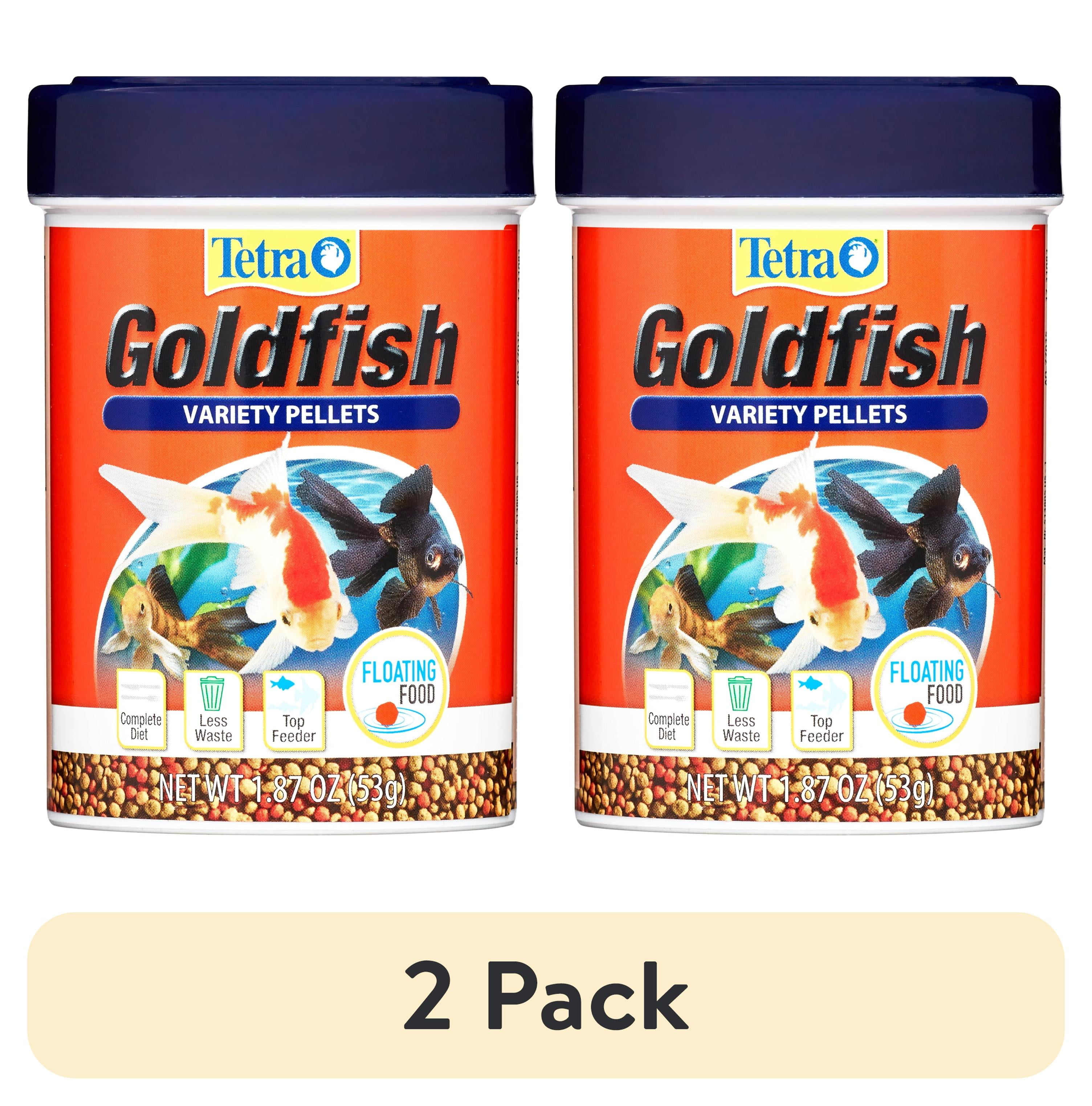 (2 pack) Tetra Goldfish Variety Floating Pellets Fish Food, 1.87 oz ...