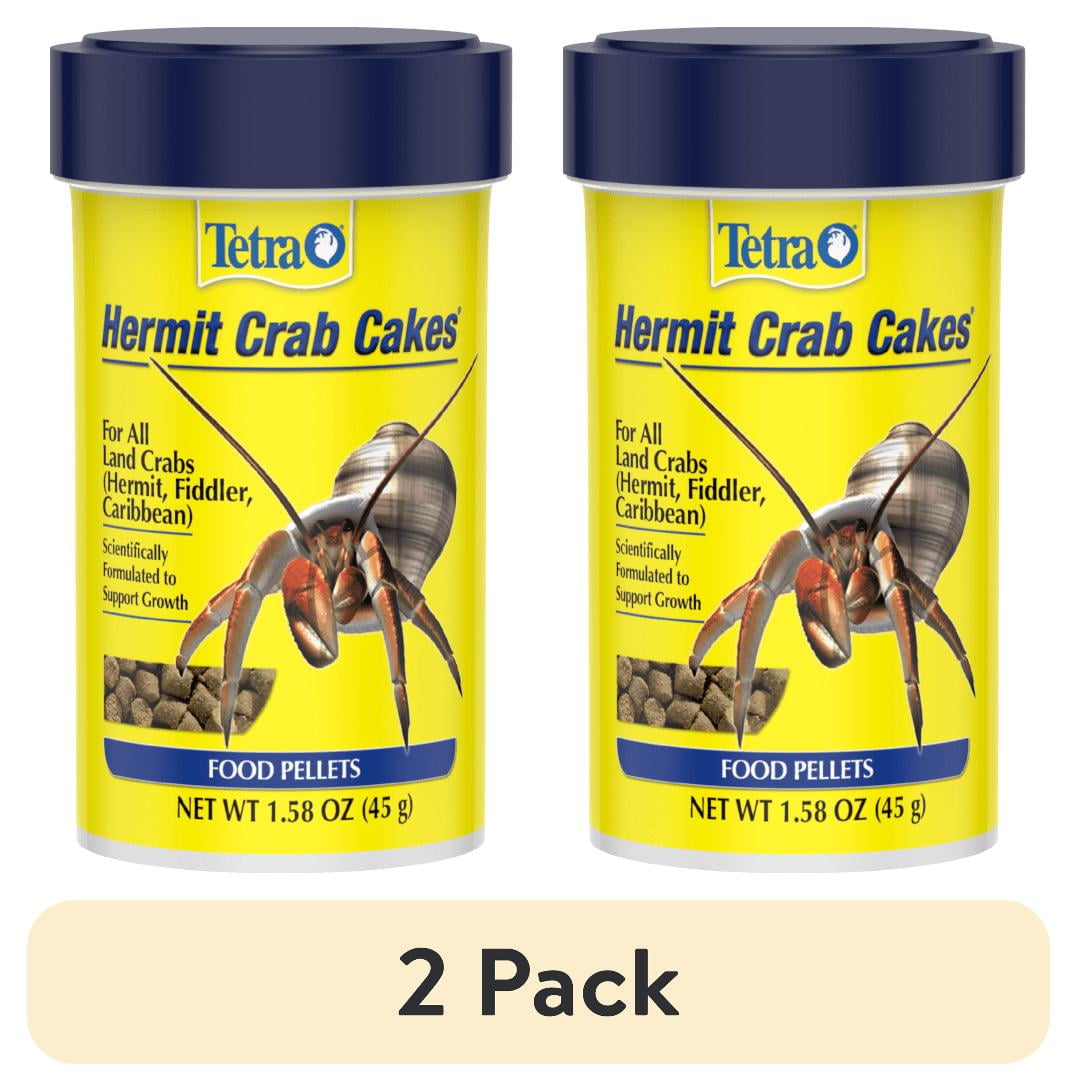 (2 pack) Tetra Hermit Crab Cakes Food Pellets for All Land Crabs, 1.58 ...