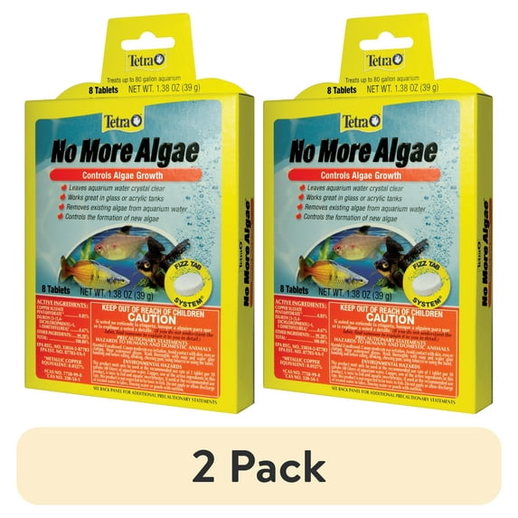 (2 pack) Tetra No More Algae Tablets, Controls Algae in Aquariums, 8 ...