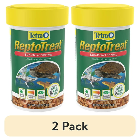 (2 pack) Tetra ReptoTreat Sun-Dried Shrimp Treat for Aquatic Turtles ...