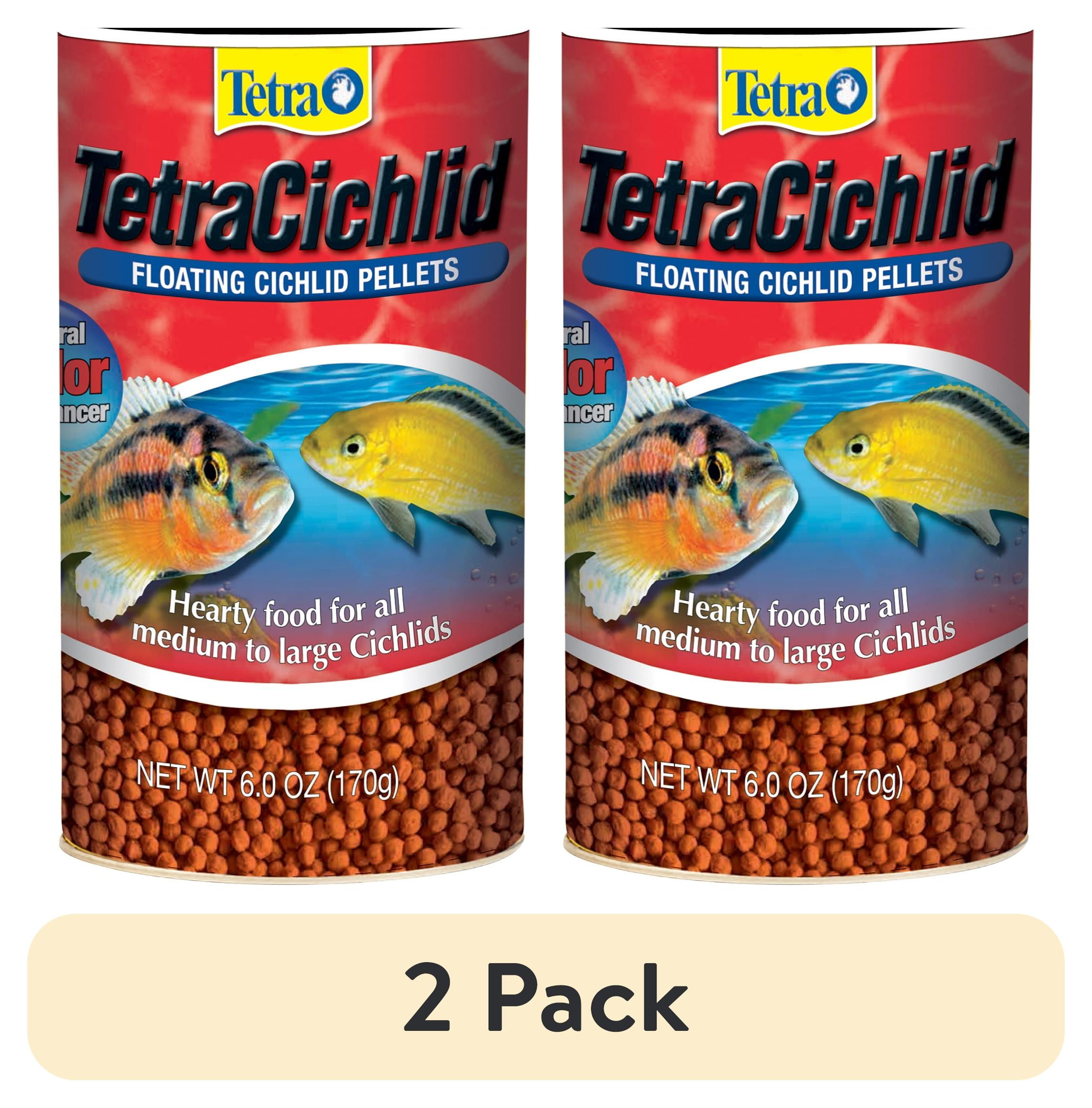 (2 pack) Tetra TetraCichlid Floating Pellets Fish Food, Nutritionally ...
