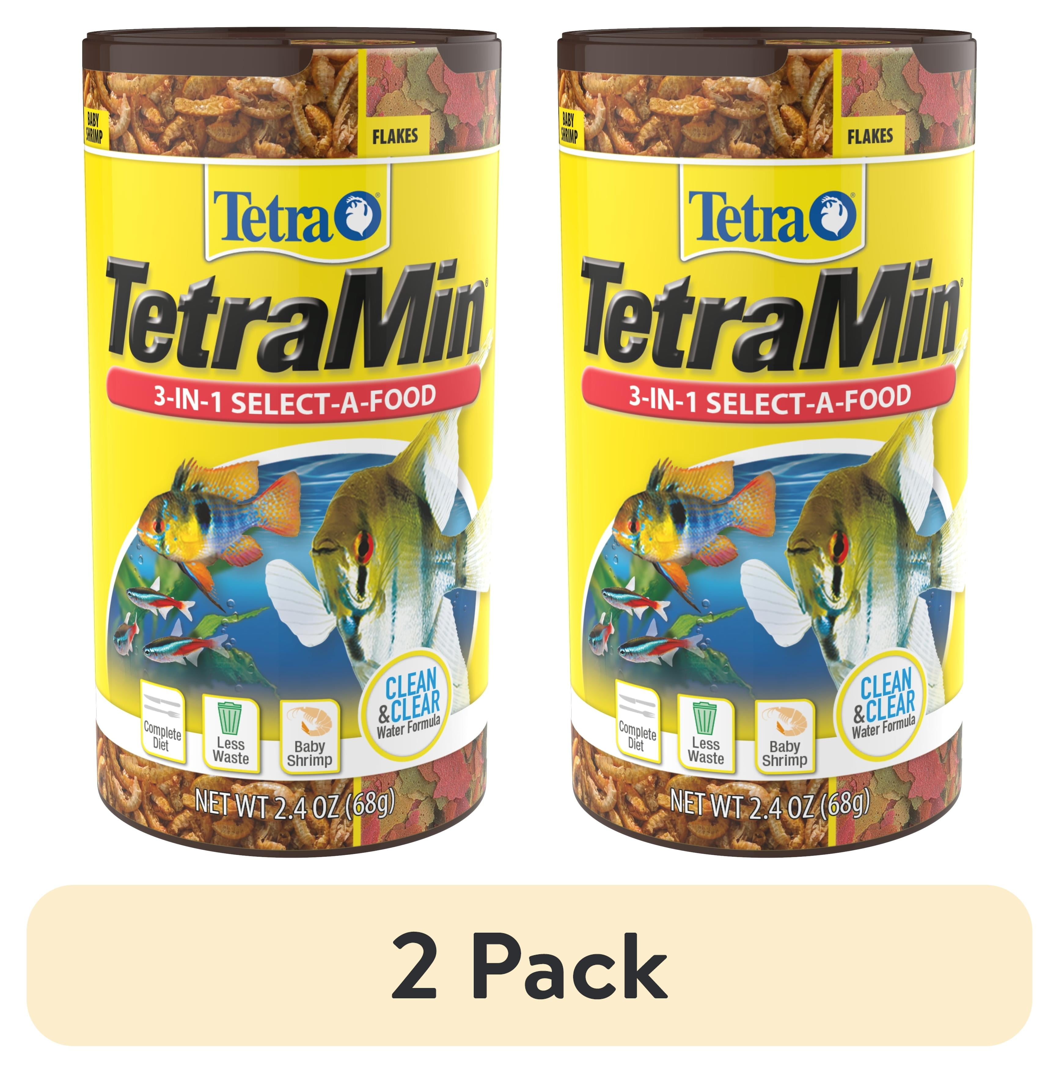 (2 pack) Tetra TetraMin 3 in 1 Select a Food Fish Food, 2.40 oz ...