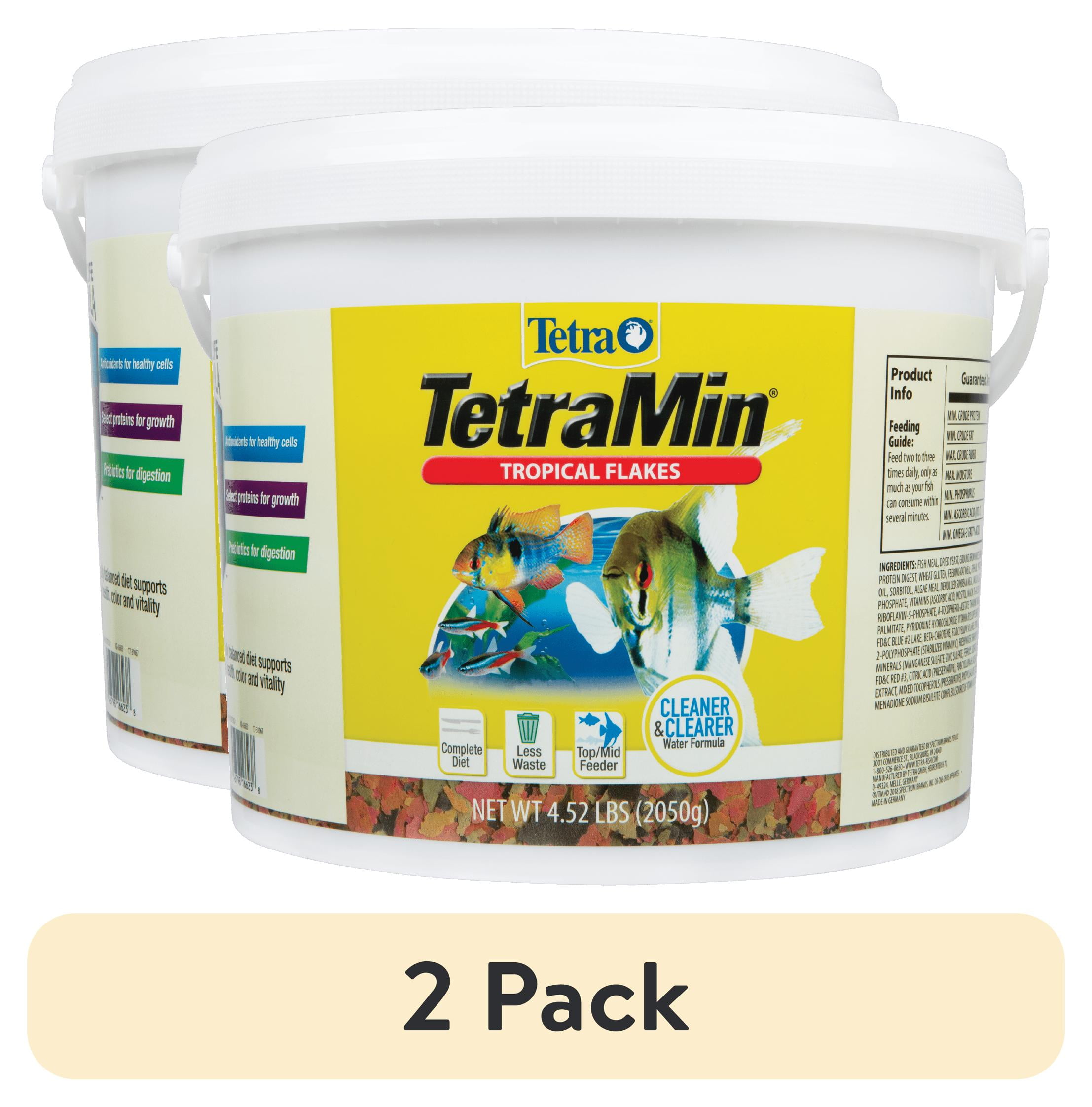 (2 pack) Tetra TetraMin Tropical Flakes, Nutritionally Balanced Fish ...