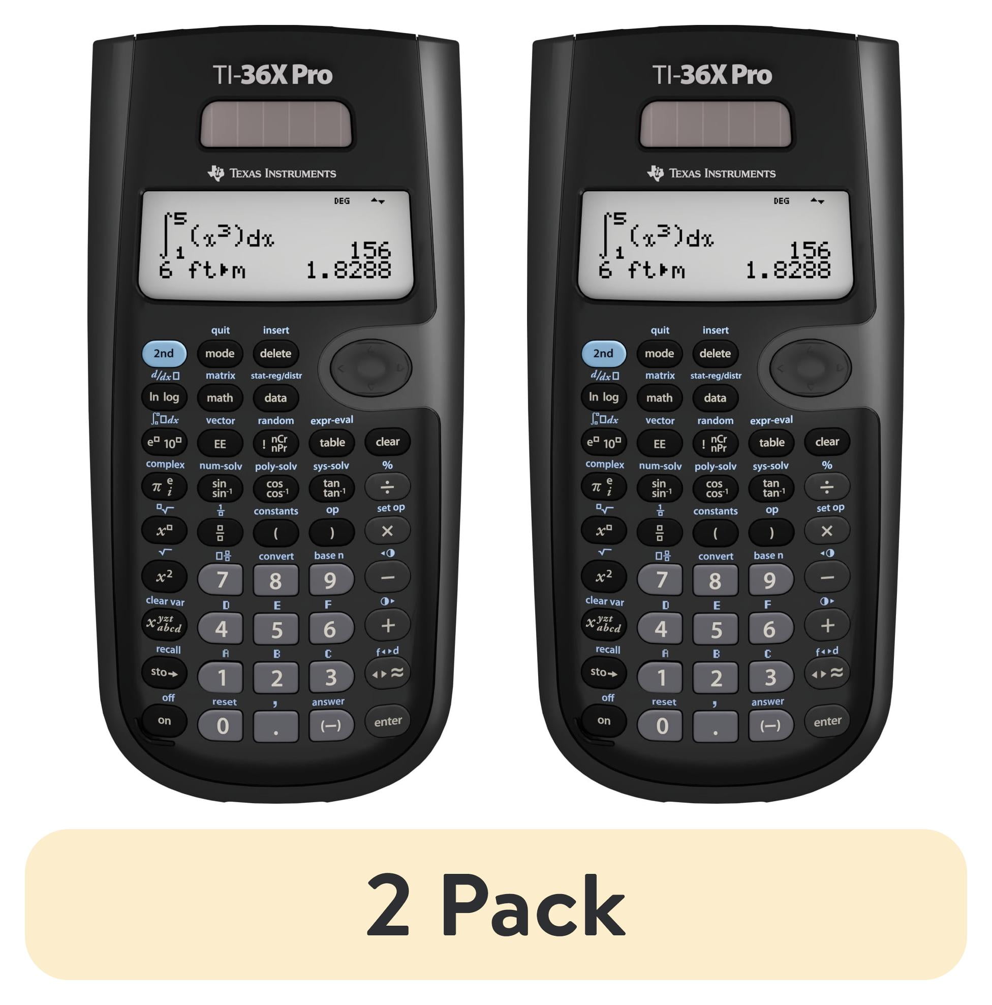 (2 pack) Texas Instruments TI-36X Pro Four-Line Scientific Calculator High School Math and ...