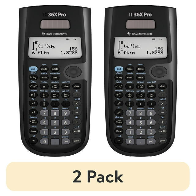 (2 pack) Texas Instruments TI-36X Pro Four-Line Scientific Calculator ...