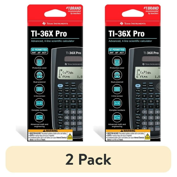 (2 pack) Texas Instruments TI-36X Pro Scientific Calculator - Walmart.com