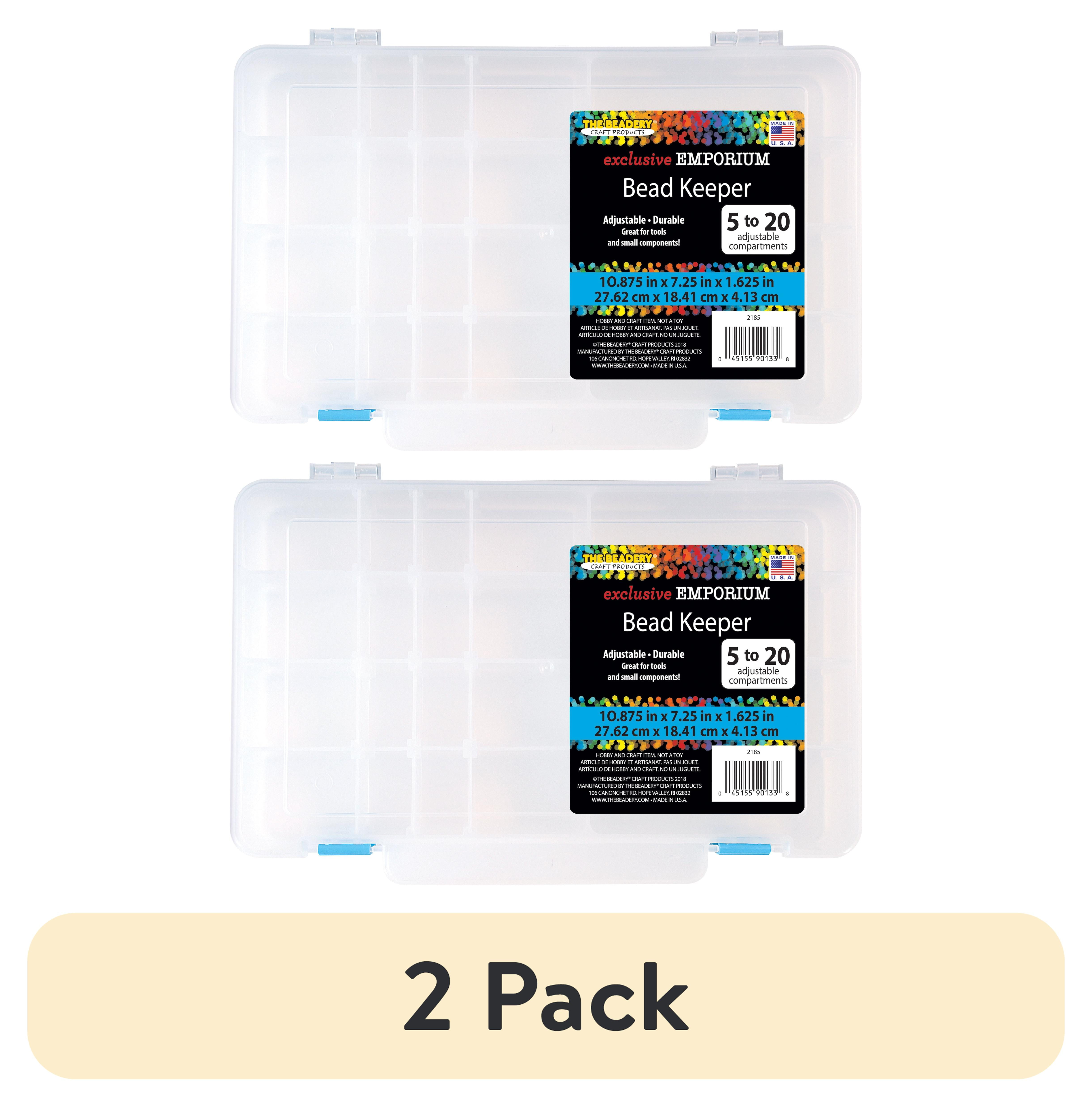 (2 pack) The Beadery - 5-20 Comp Bead Keeper Box - Clear Plastic - 2185 ...