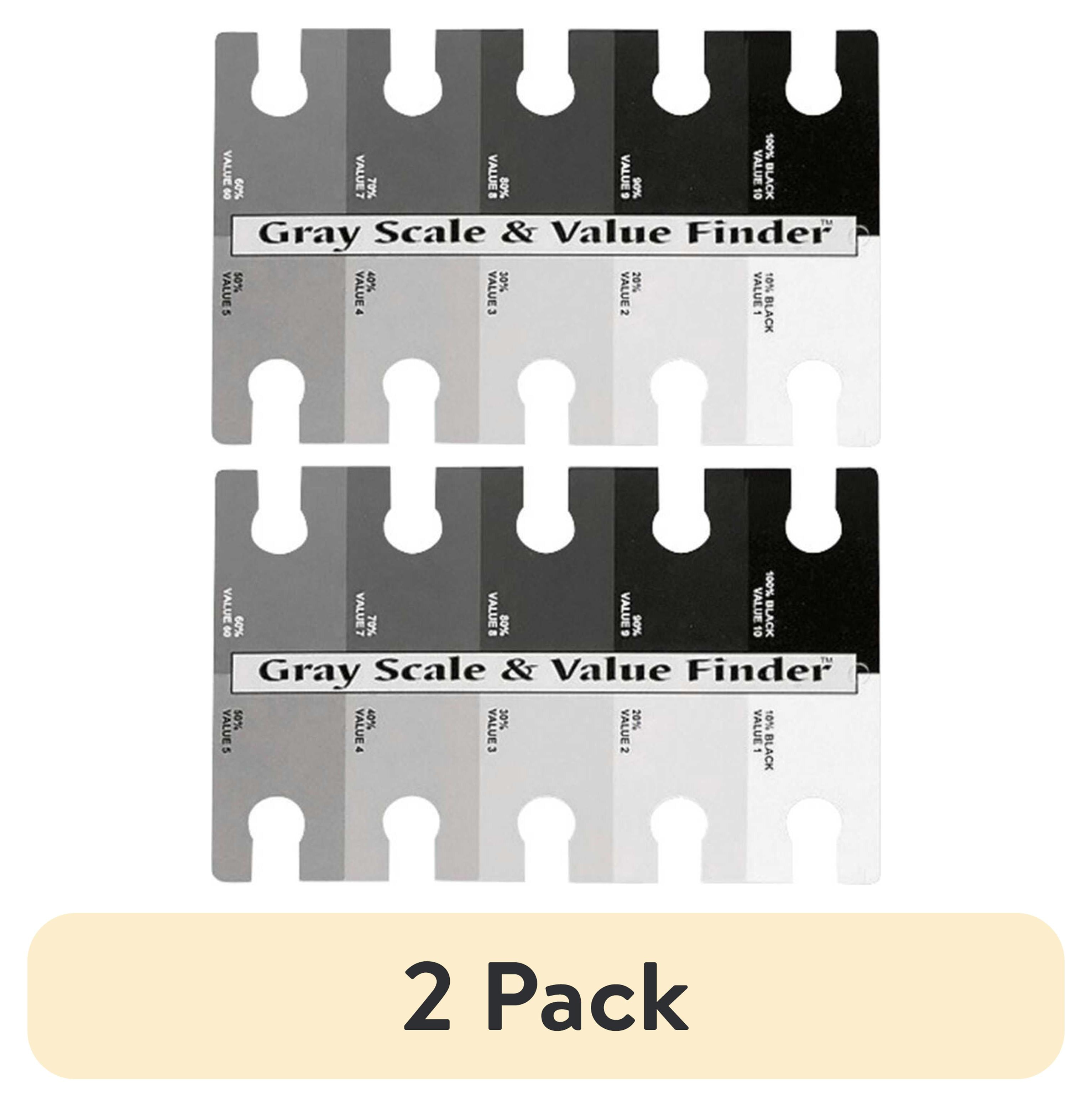 (2 pack) The Color Wheel Company Gray Scale & Value Finder-4"X6 ...