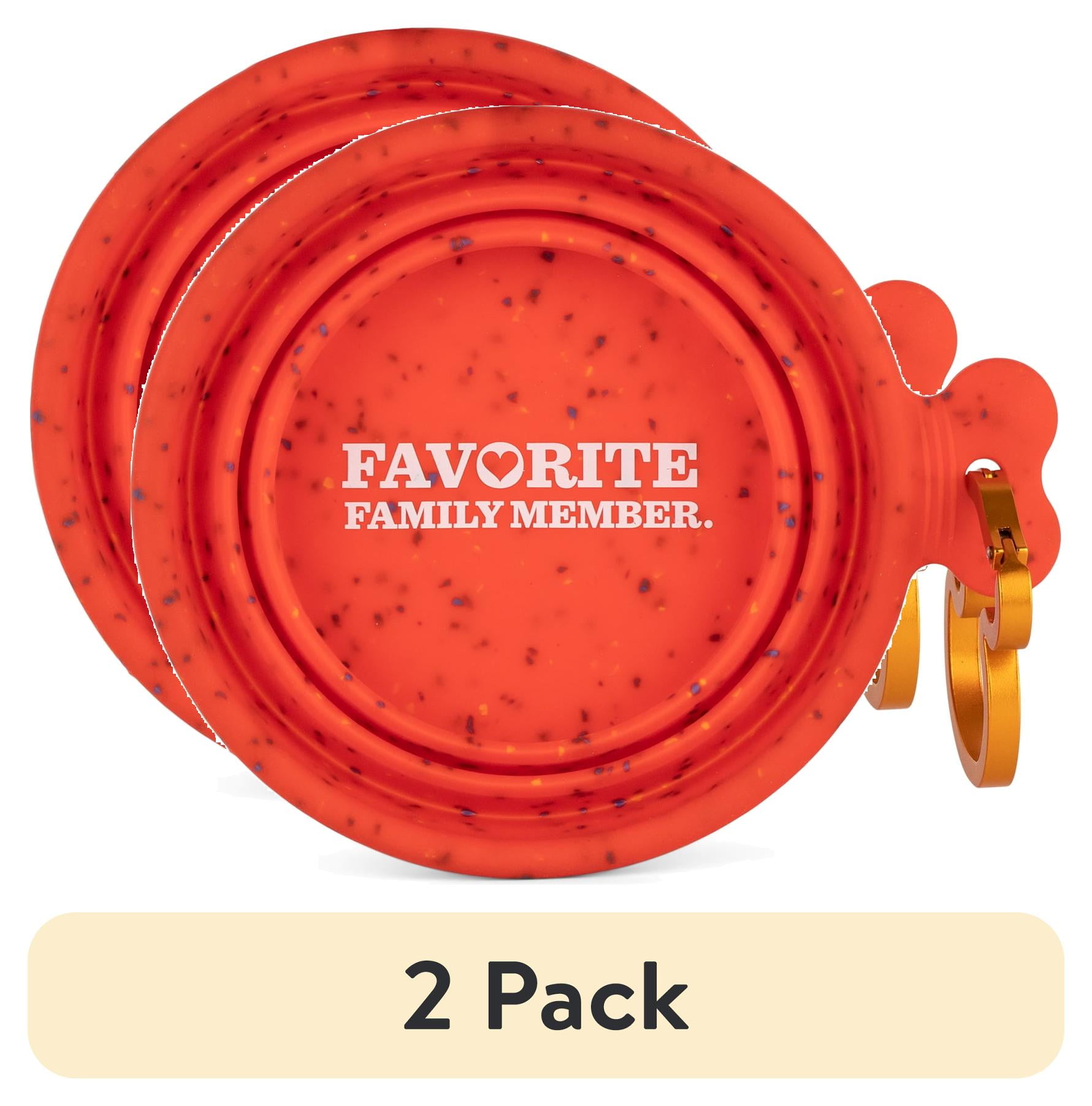 (2 pack) The Dodo Red Silicone Collapsible Speckled Bowl with Bird ...