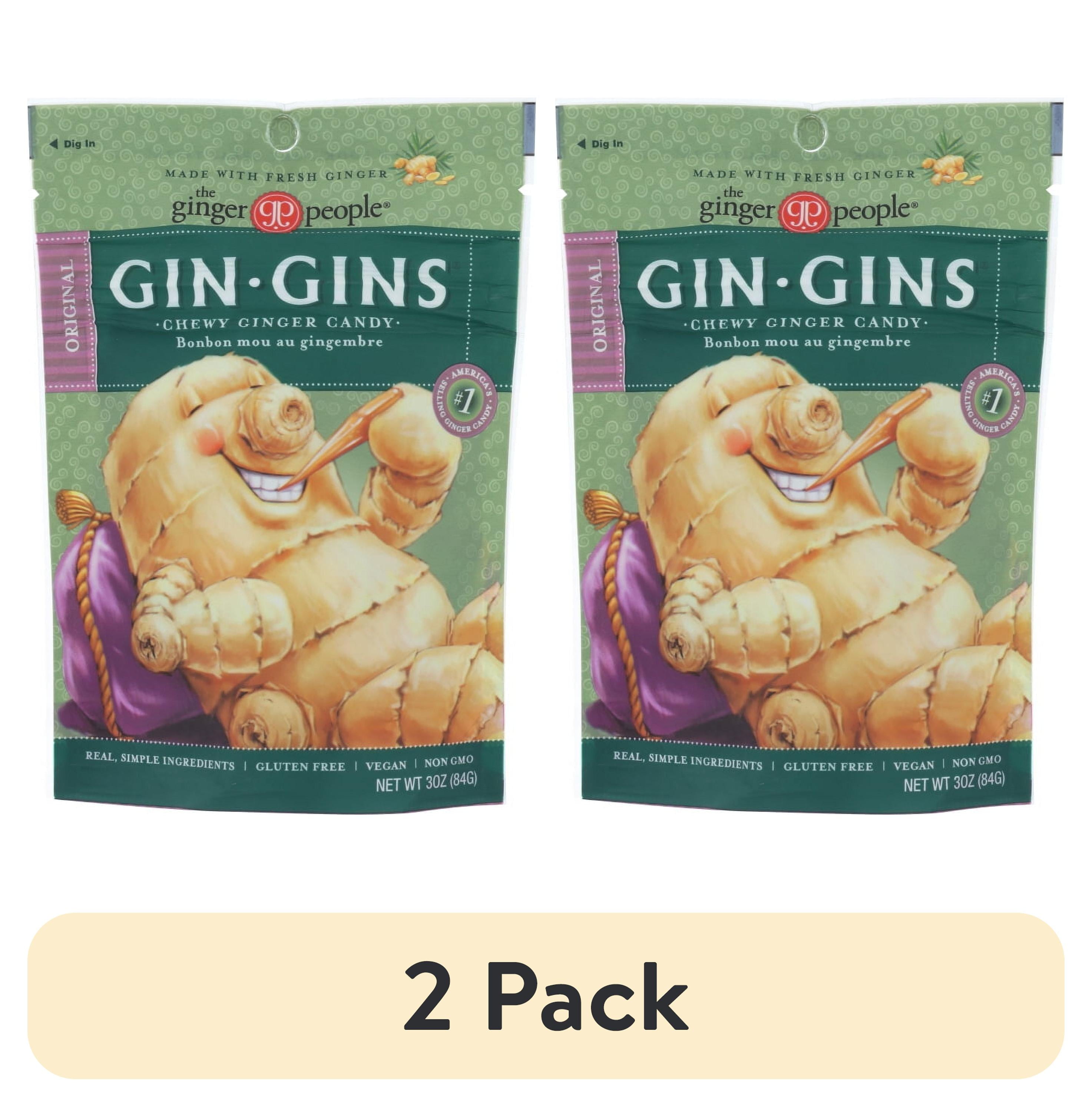 (2 pack) The Ginger People Gin Gins Original Chewy Ginger Candy, 3 oz - Walmart.com