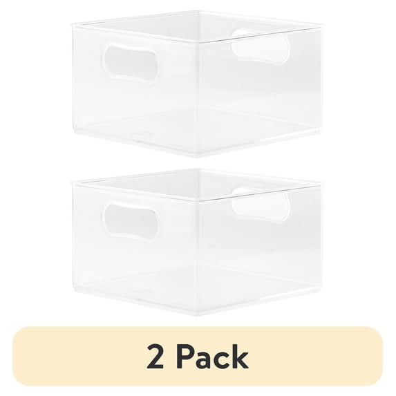 (2 pack) The Home Edit Large Clear Plastic Storage Bin Organizer, 2 ...