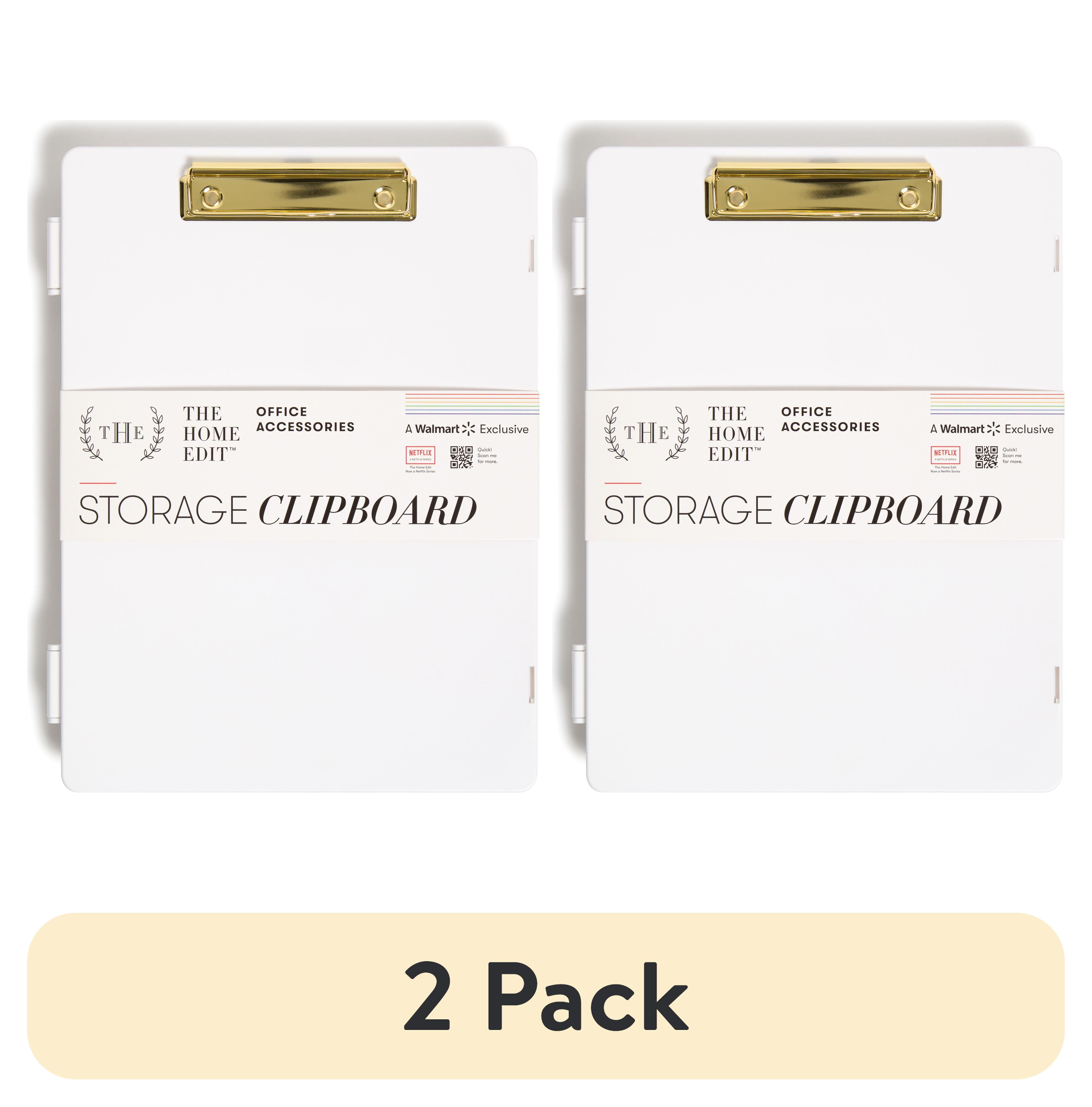 (2 pack) The Home Edit Storage Clipboard, White Plastic Storage System ...
